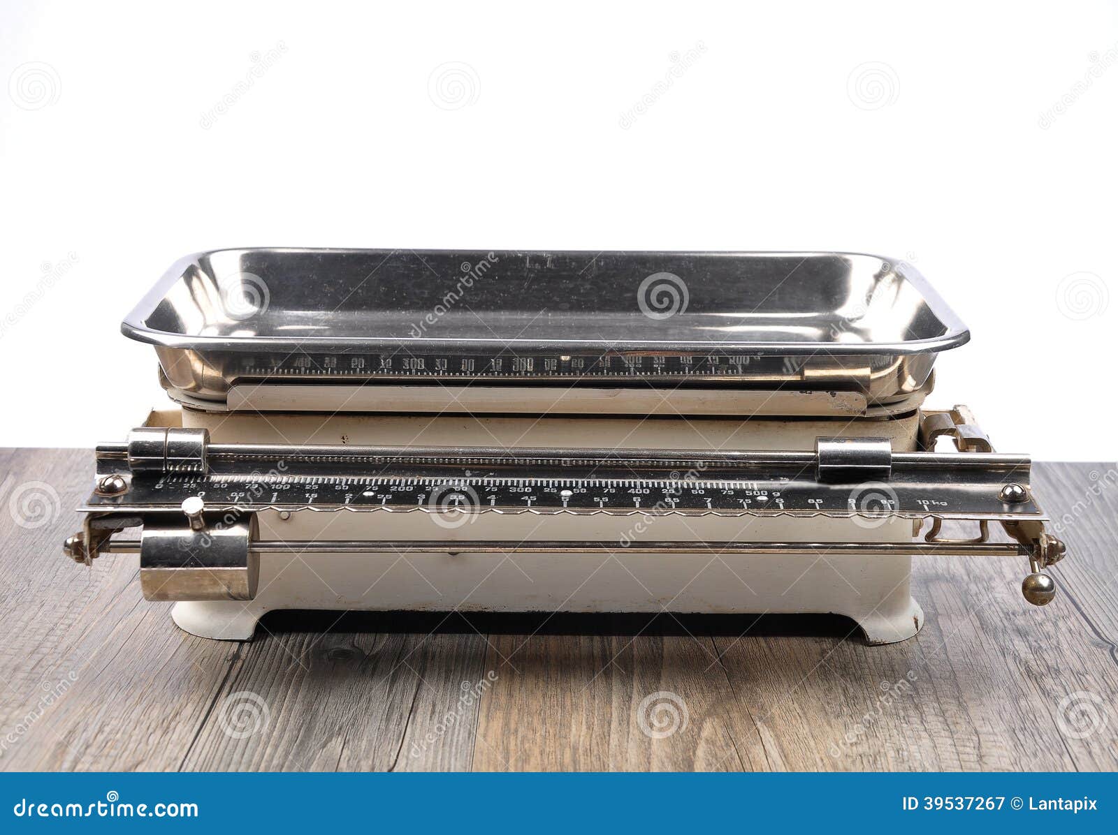 Old kitchen scales on wood stock image. Image of metal - 39537267