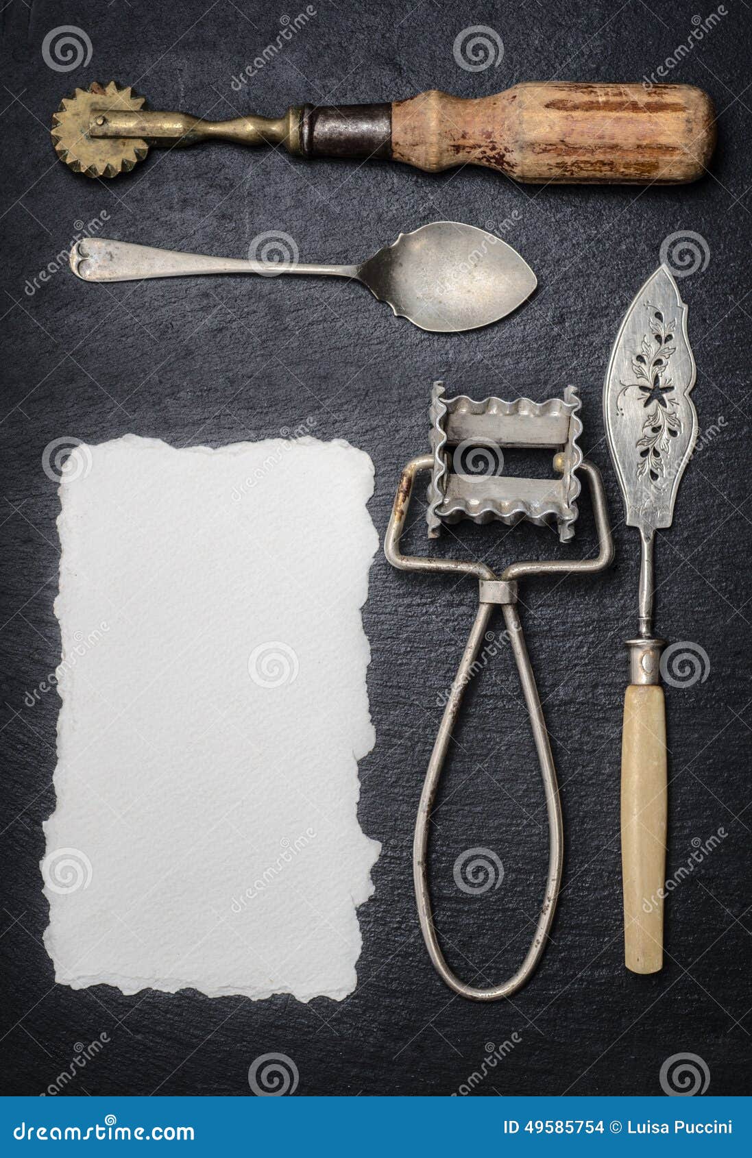 Old Kitchen tools stock photo. Image of restaurant, board - 49585754
