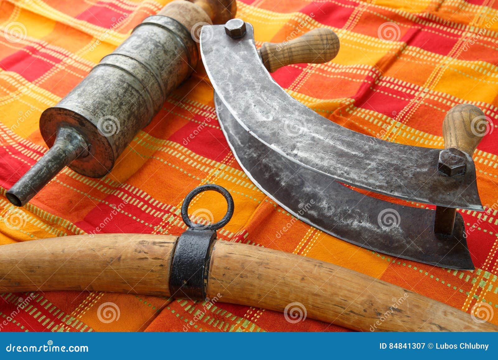 Old Kitchen Tools for the Production of Meat Products Stock Image ...