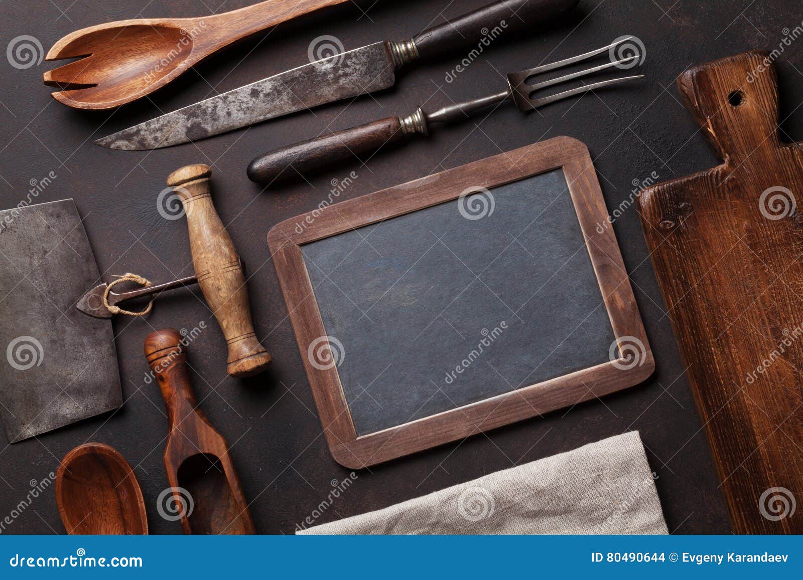 Old kitchen utensils stock photo. Image of background - 80490644
