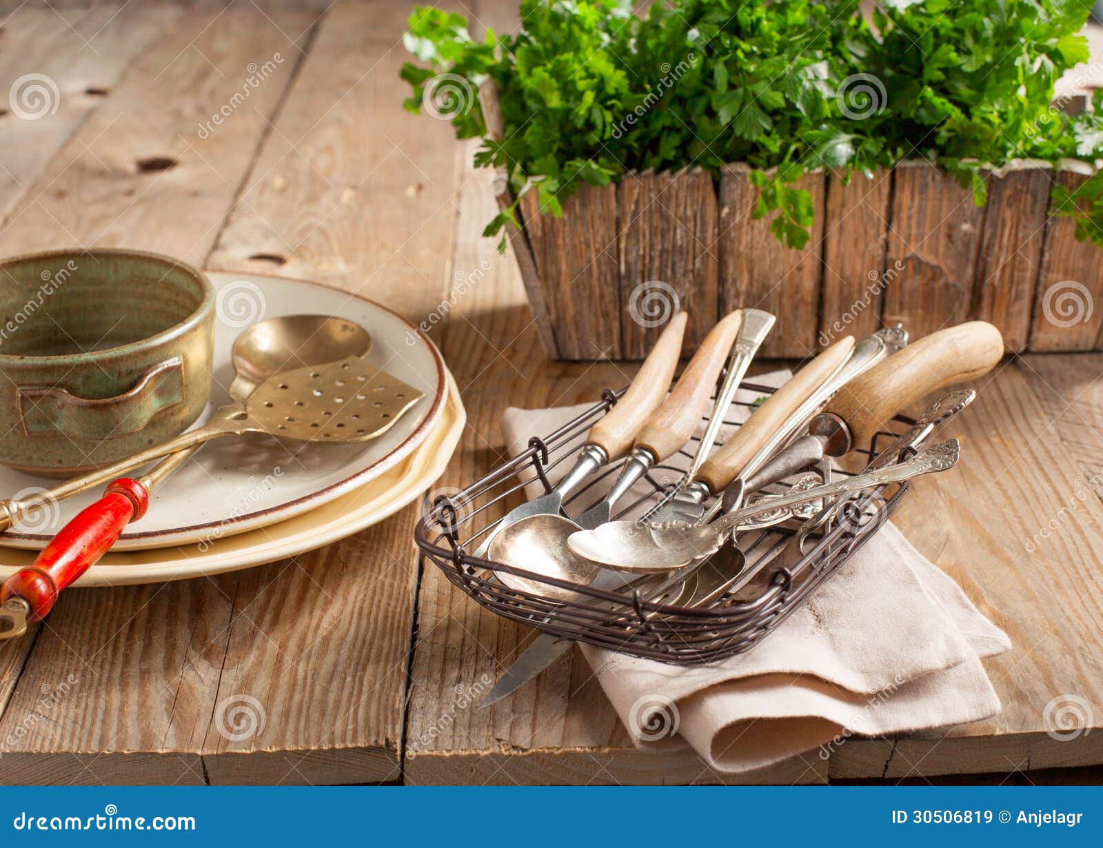 Old kitchenware stock image. Image of retro, oldfashioned - 30506819