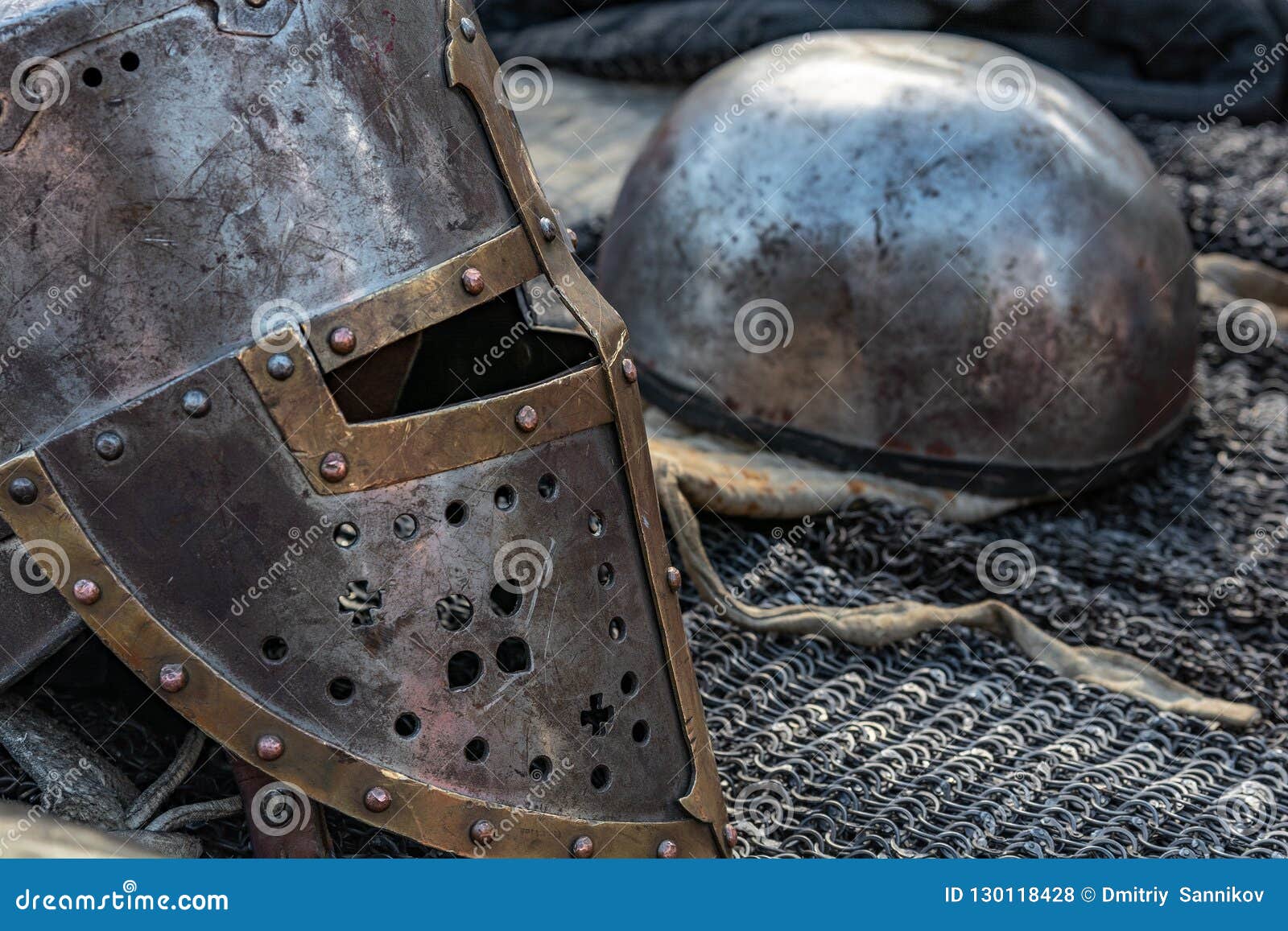 Old knight armor is lying stock photo. Image of chivalry - 130118428