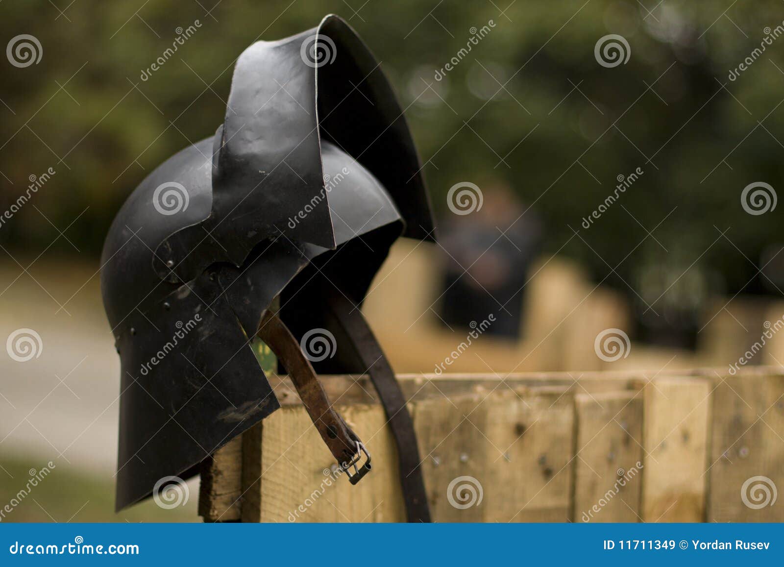 Knight Helmet And Glove With Flag Of Scotland In Background Royalty ...