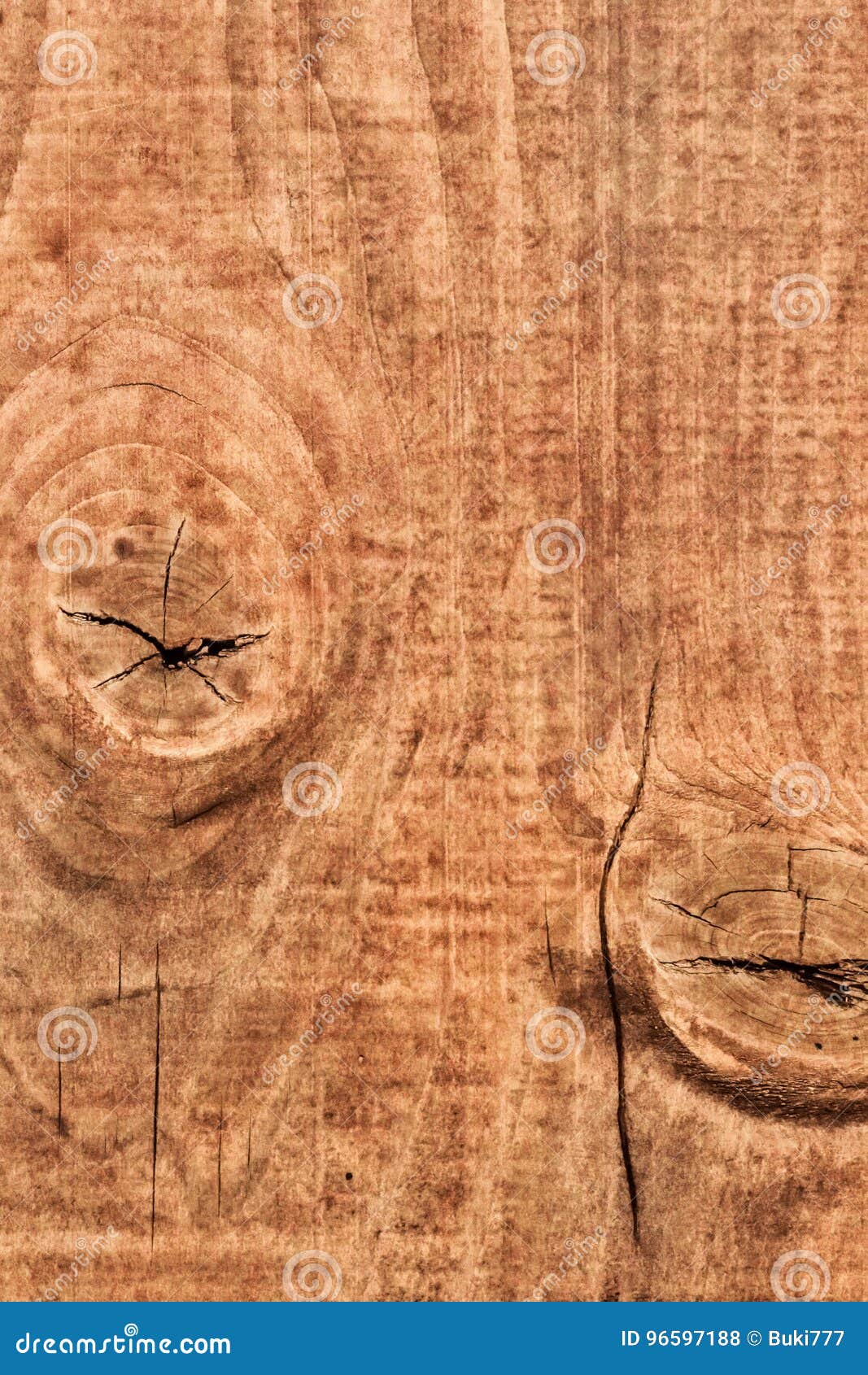 Old Knotted Stained Pinewood Plank Stock Photo - Image of material ...