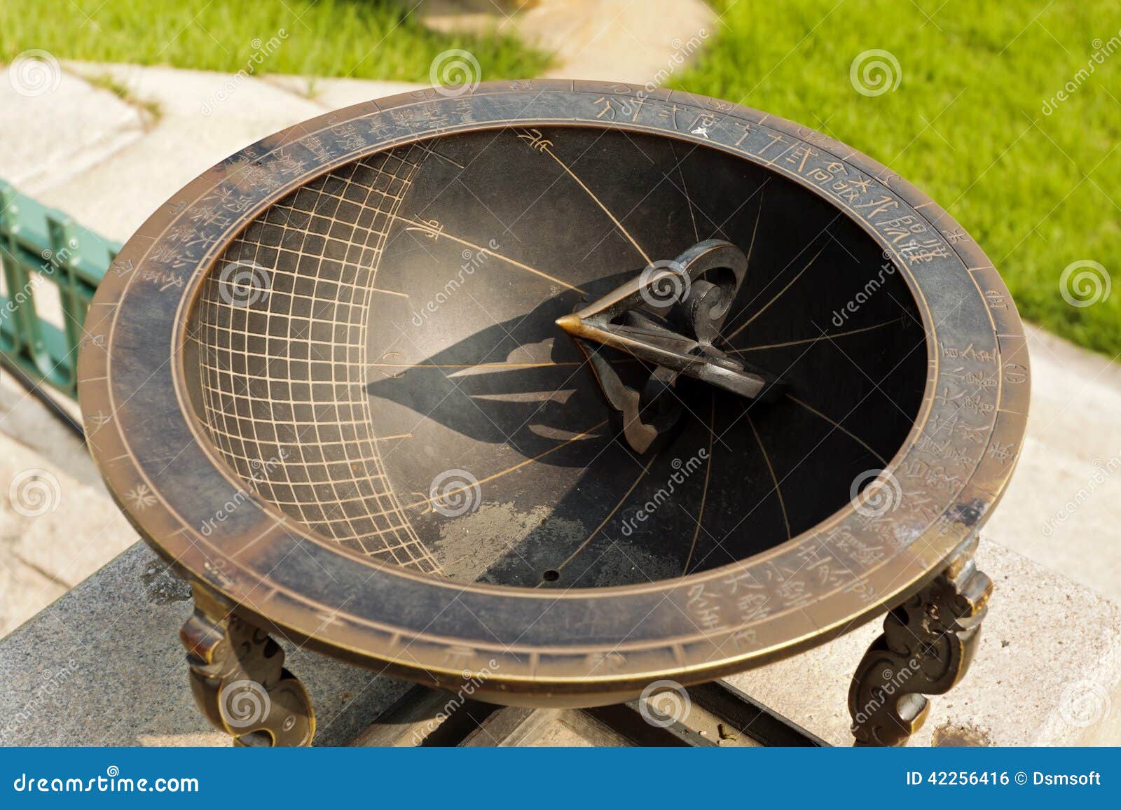 Solar Clock Showing Time Four O'clock Royalty-Free Stock Image ...