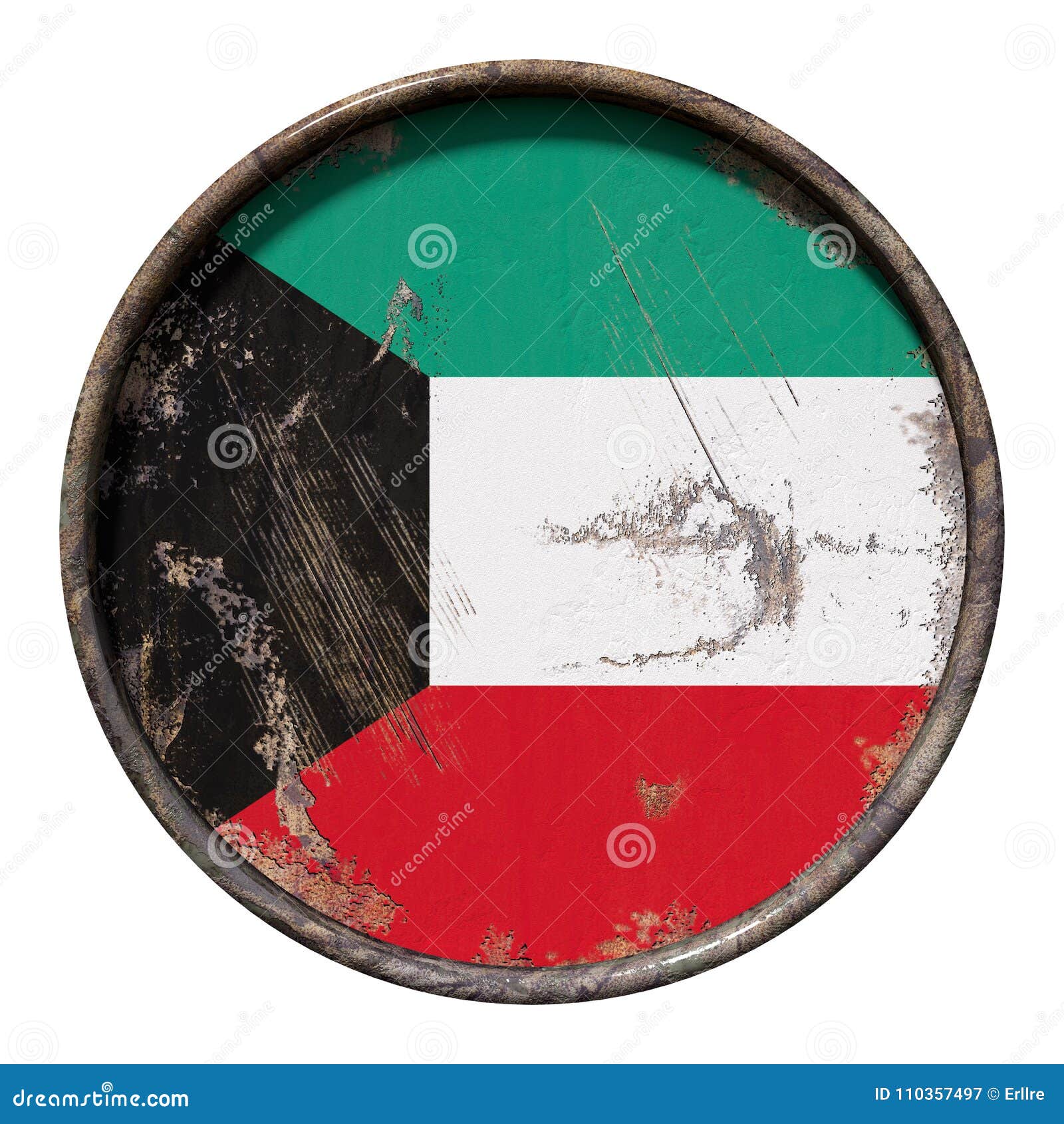 Old Kuwait flag stock illustration. Illustration of rusty - 110357497