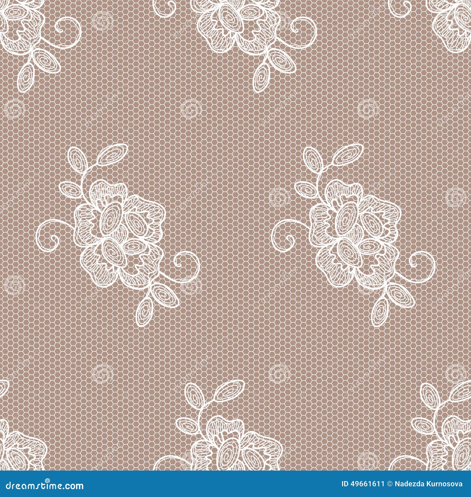 Old Lace Background, Ornamental Flowers. Stock Vector - Illustration of ...