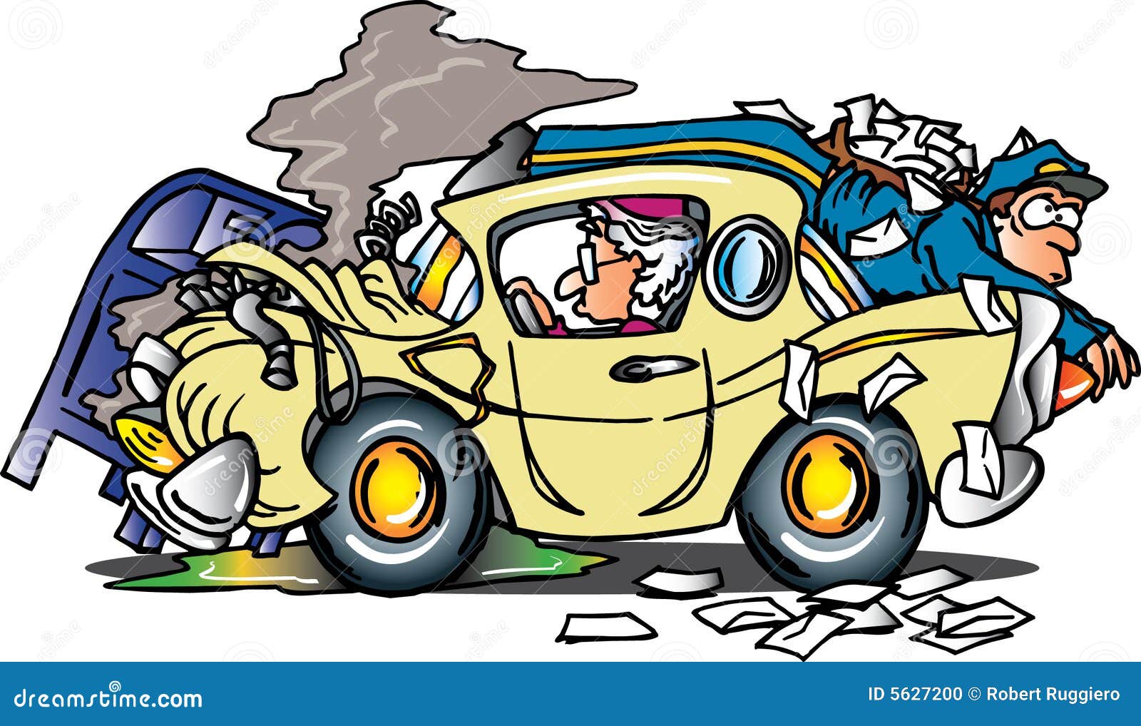 Old Lady Driver stock vector. Illustration of yellow, letter - 5627200