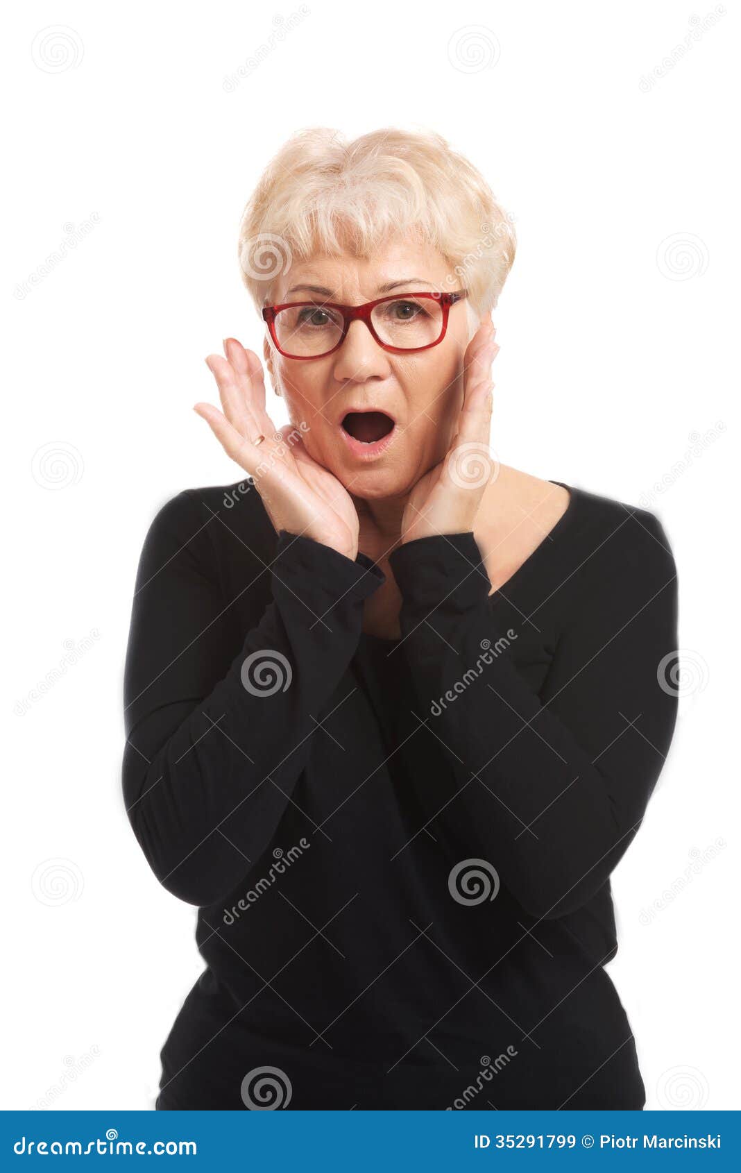 Shock And Surprise Facial Expression Portrait Of Young Hypnotized And ...