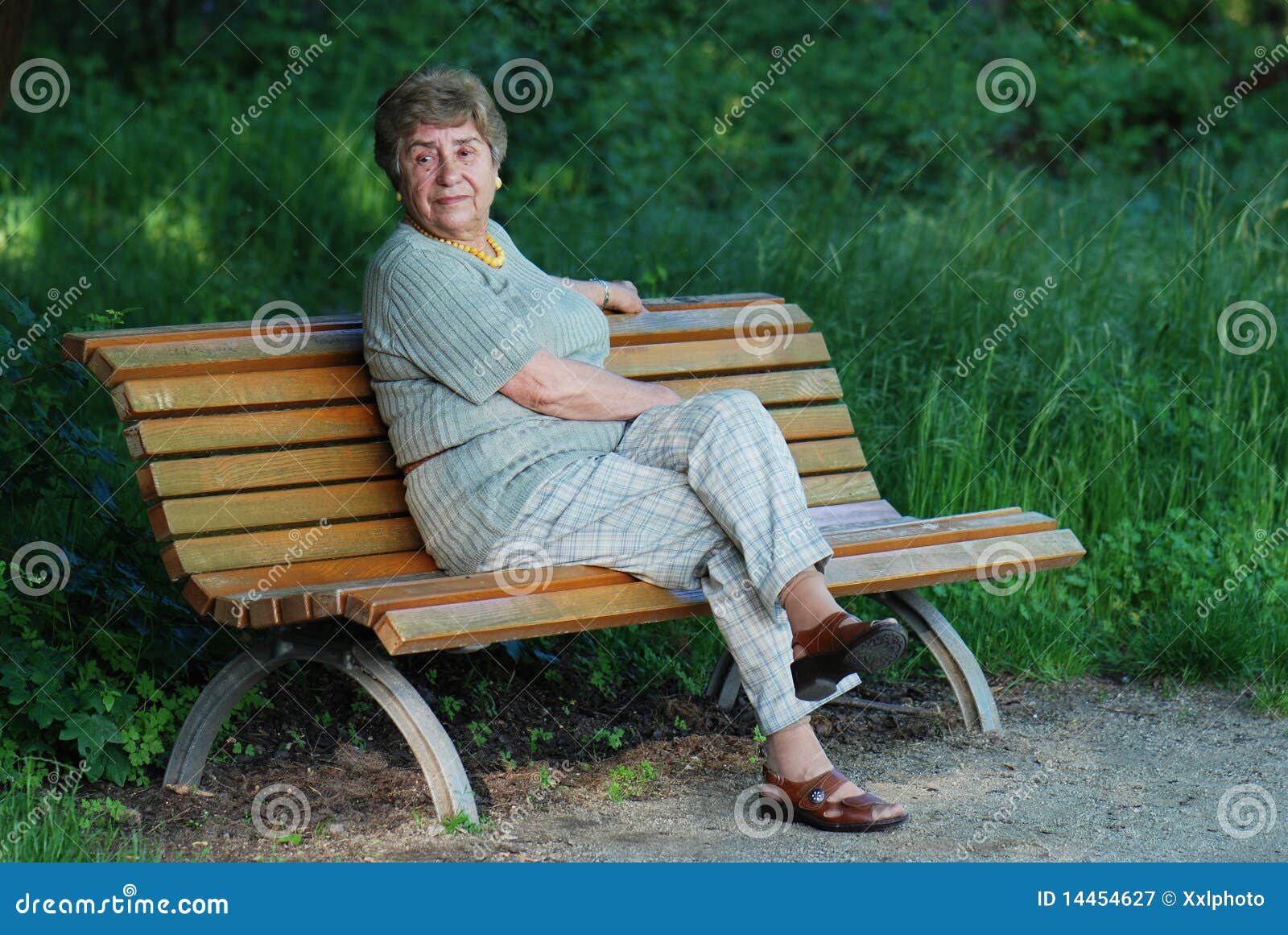 Old Lady On Park Bench Royalty-Free Stock Photo | CartoonDealer.com ...