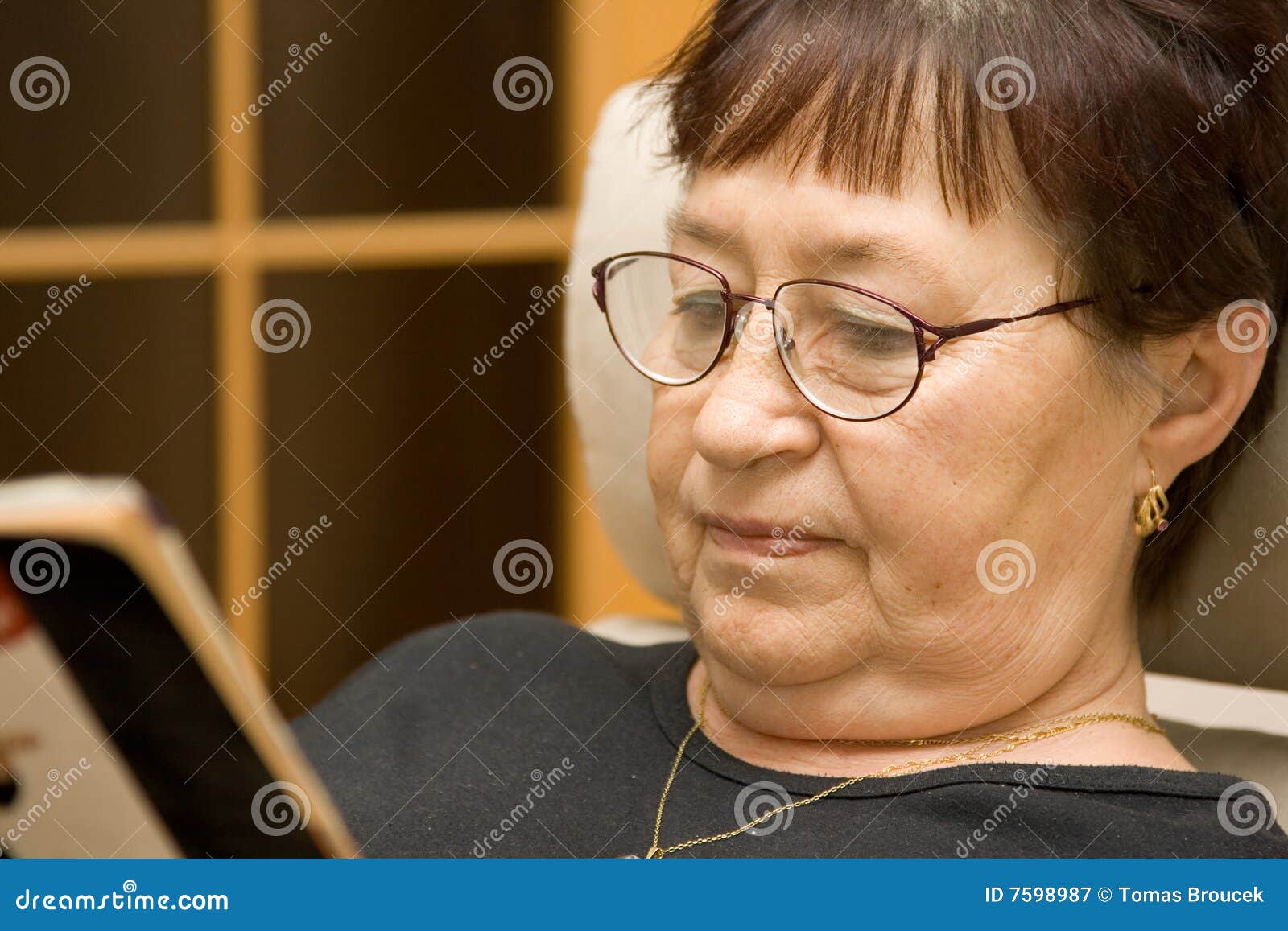 Old lady reading stock image. Image of grandmother, reading - 7598987
