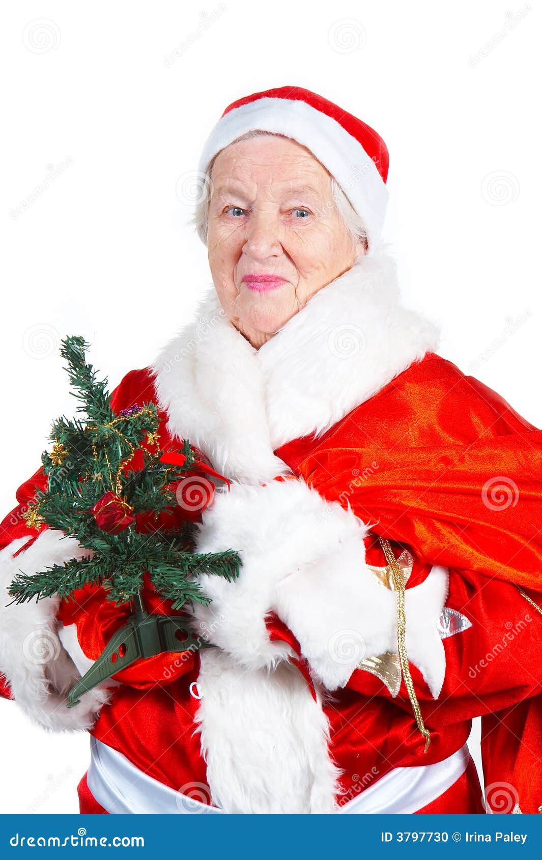 Old Lady- Santa stock photo. Image of laugh, copy, female - 3797730