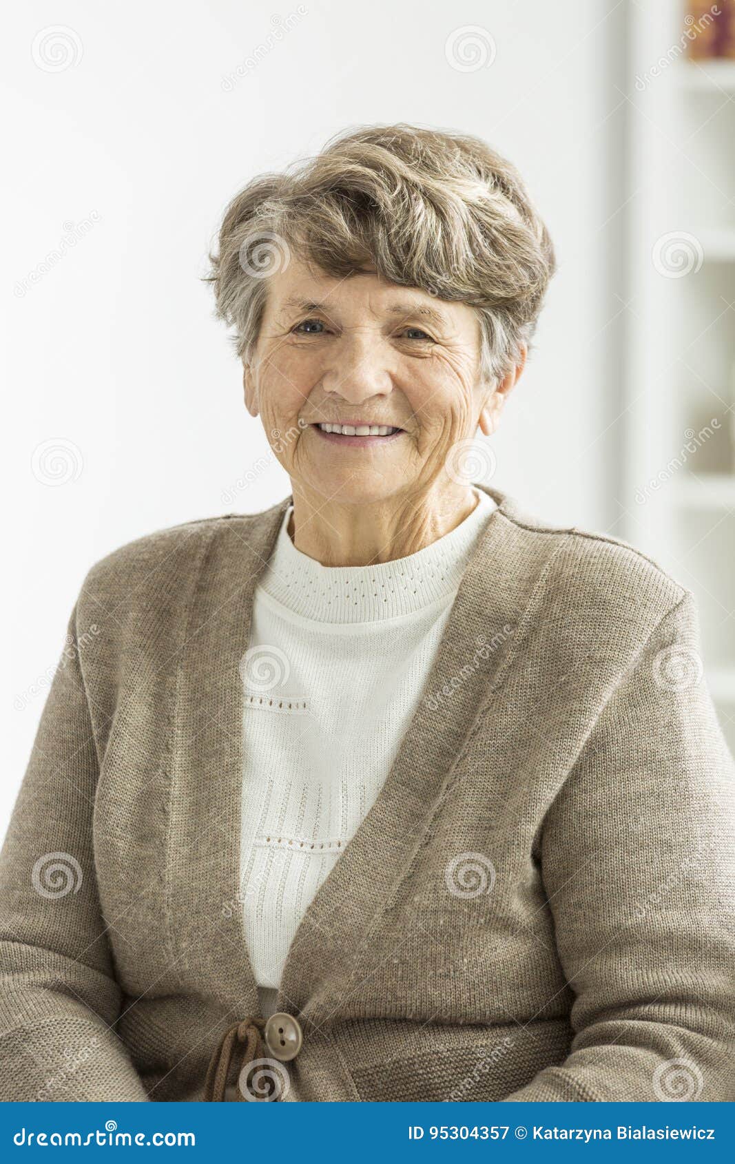 Old lady smiling stock image. Image of grandmother, senior - 95304357