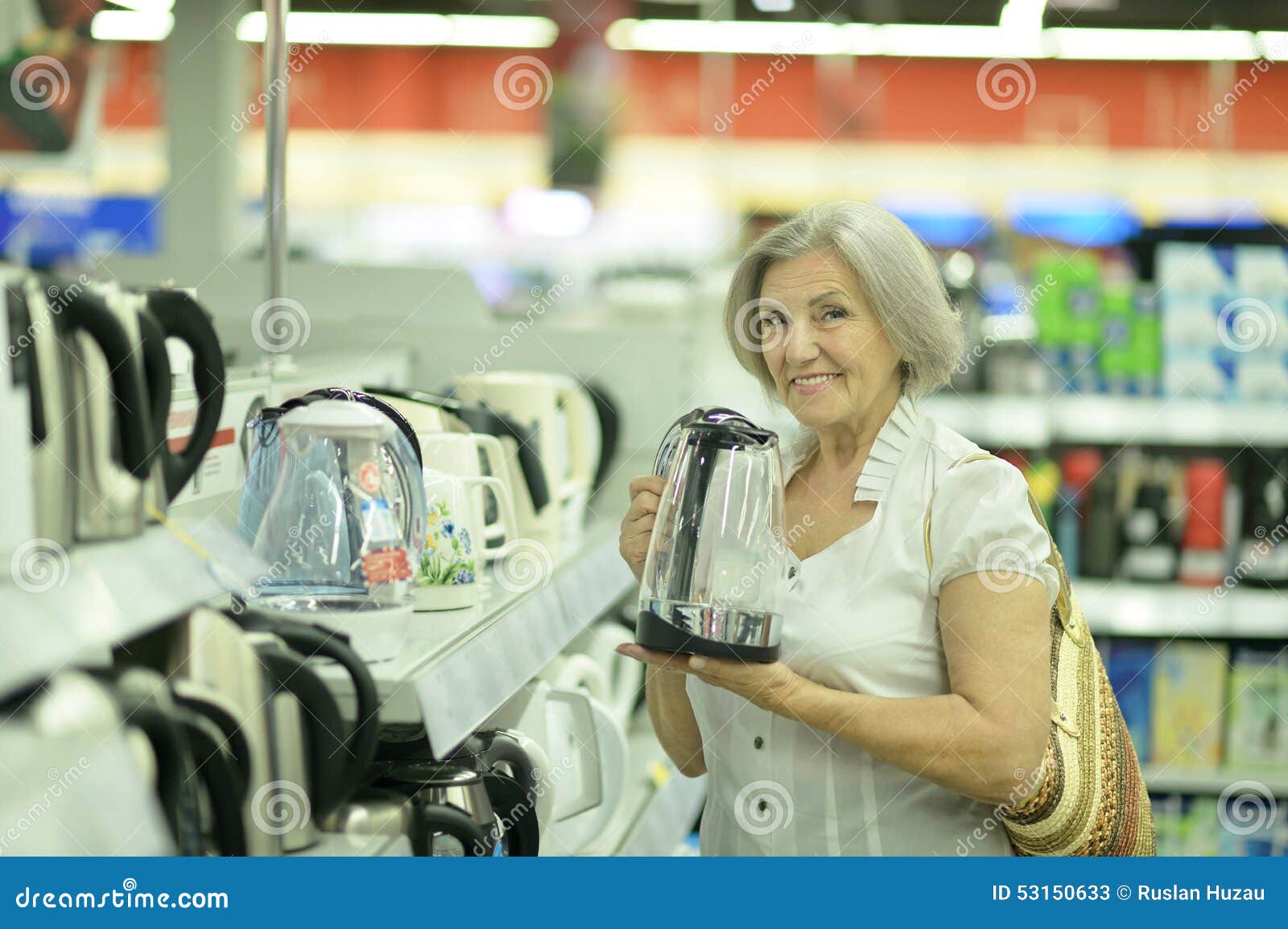 Old lady in store stock image. Image of aged, person - 53150633