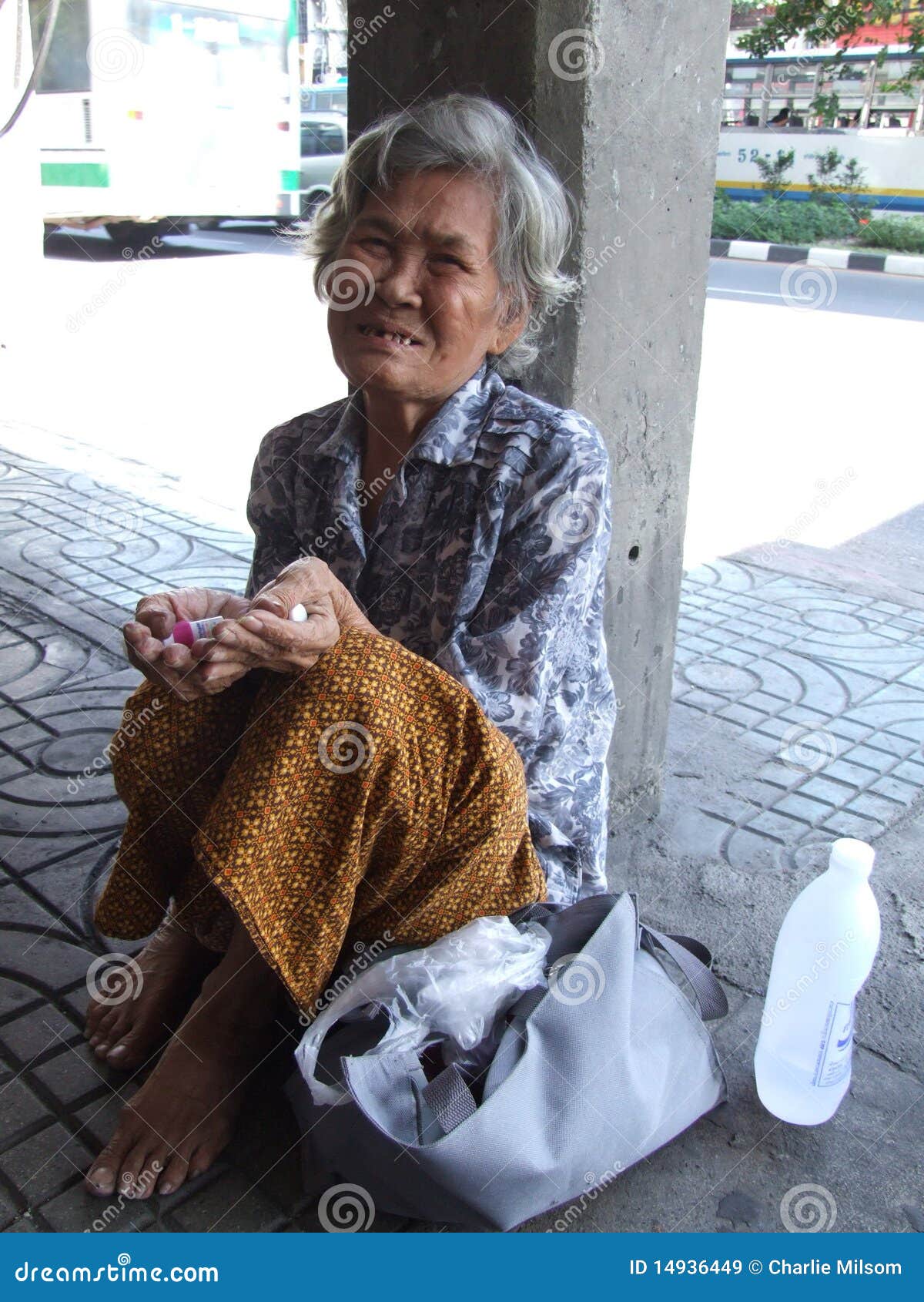 Old lady, Thailand. editorial stock image. Image of family - 14936449