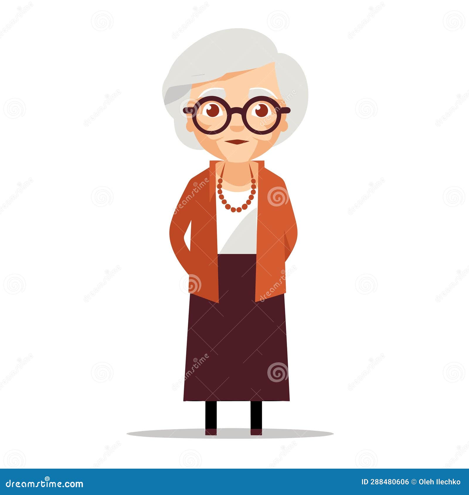 Old Lady Vector Flat Minimalistic Isolated Illustration Stock Vector ...