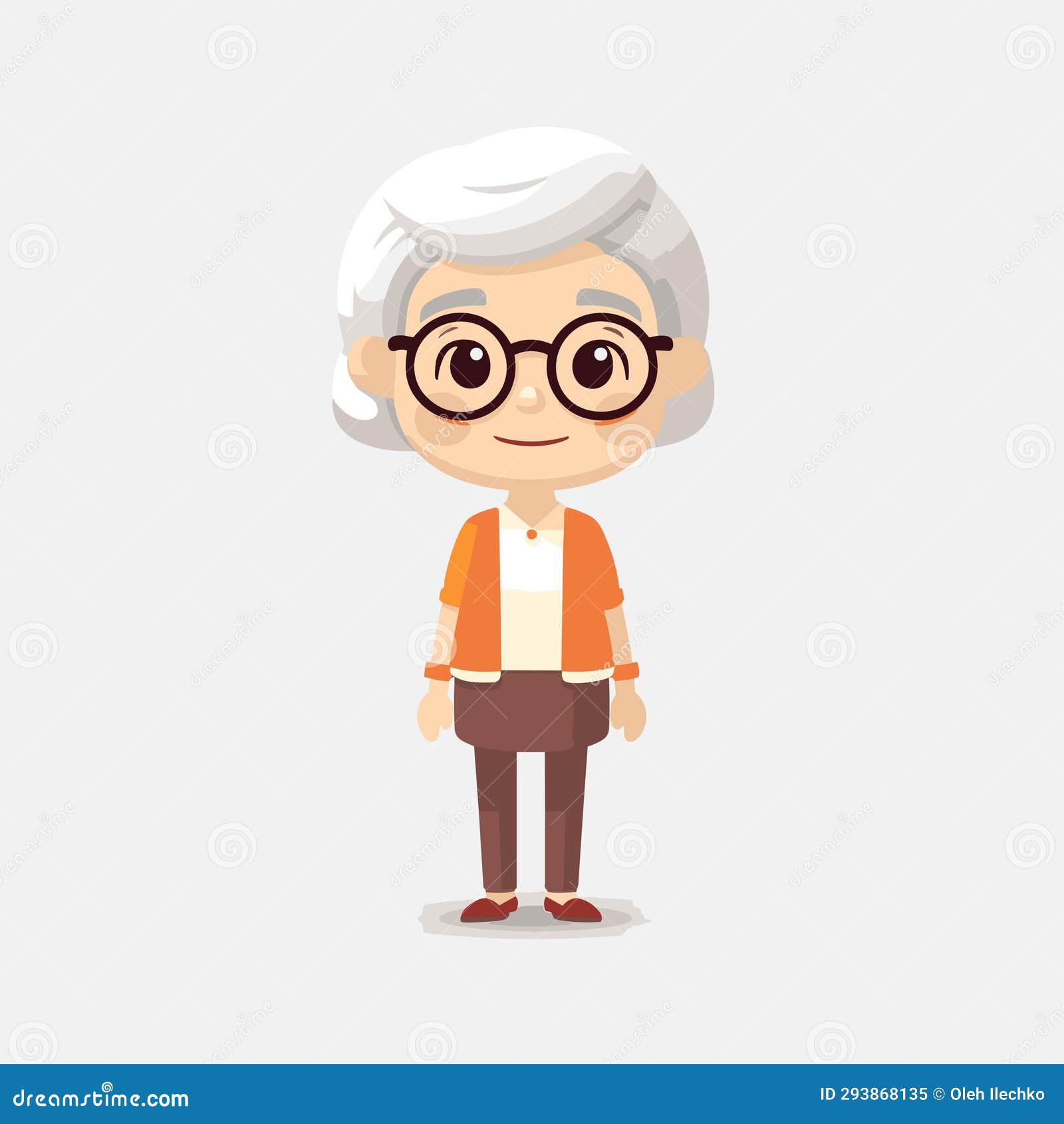 Old Lady Vector Flat Minimalistic Isolated Illustration Stock Vector ...
