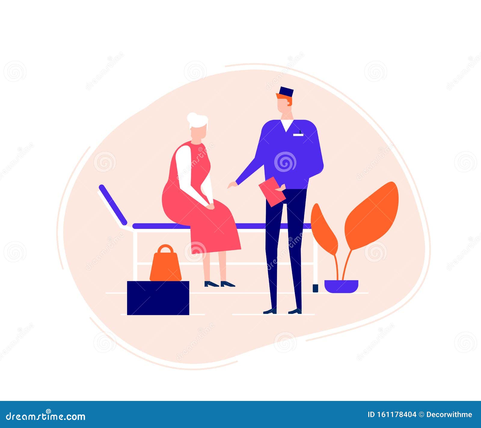 Old Lady Visiting Medical Clinic Flat Vector Illustration Stock Vector ... Old Lady Visiting Medical Clinic Flat Vector Illustration Stock Vector ...