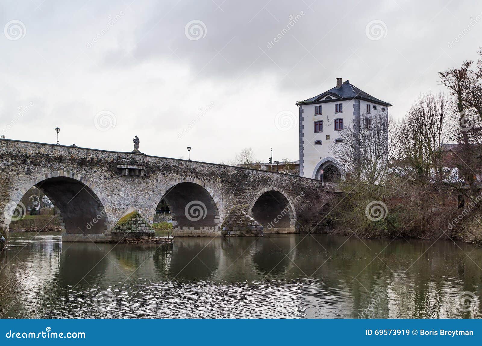 Old Lahn Bridge, Limburg, Germany Stock Image - Image of medieval ...