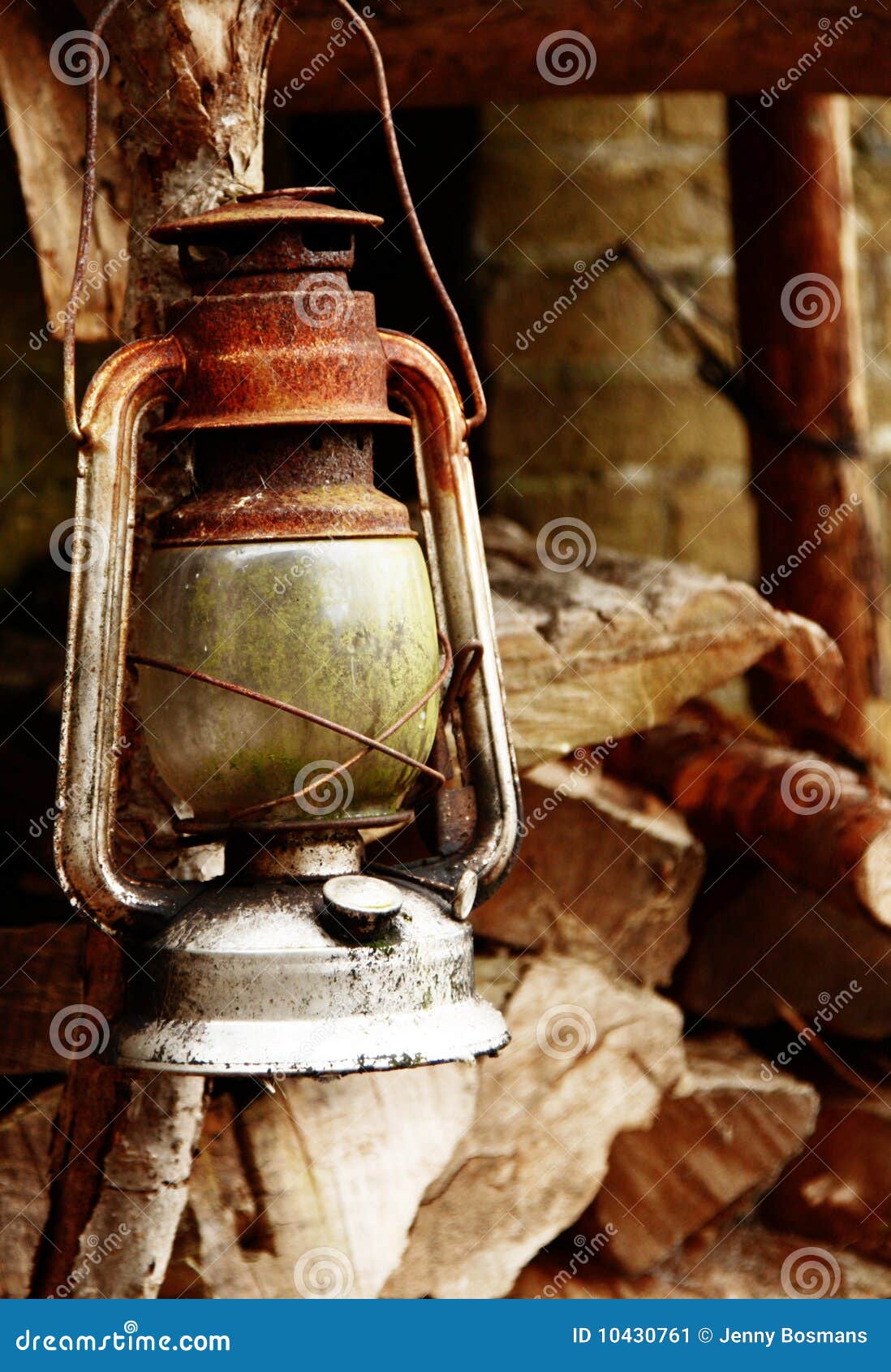 Old Lamp stock image. Image of brown, wood, barn, metal - 10430761