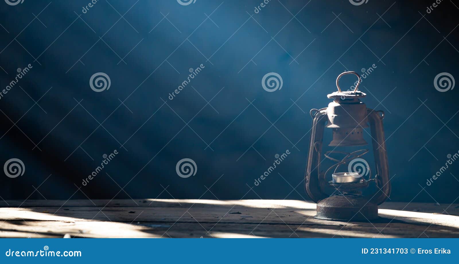 Old Lamp in a Dramatic Light Stock Image - Image of decoration ...