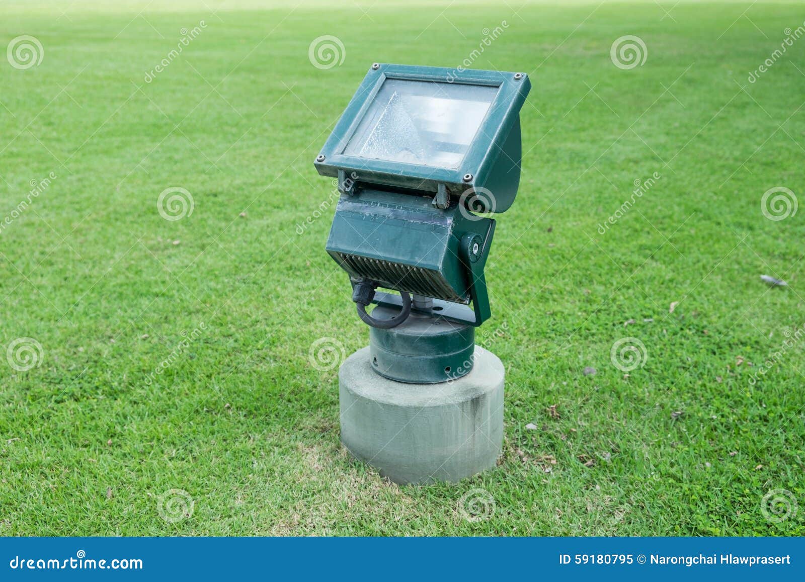 Old lamp on green grass stock image. Image of technology - 59180795