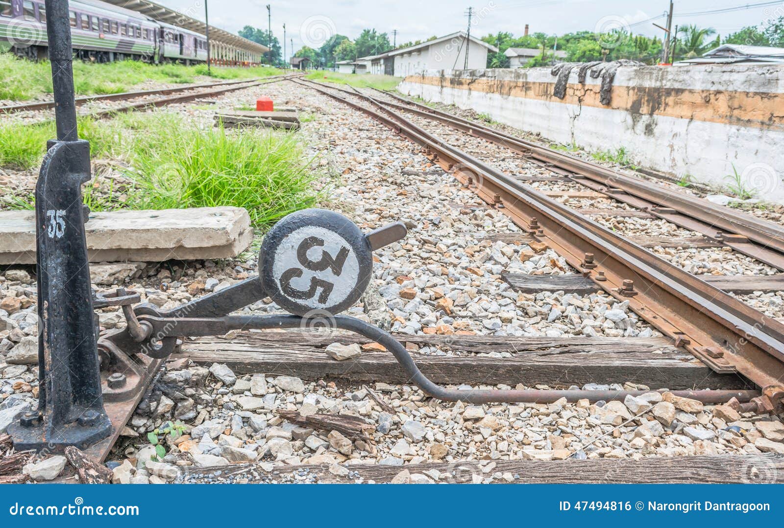 Old lamp pole on railway stock photo. Image of road, semaphore - 47494816