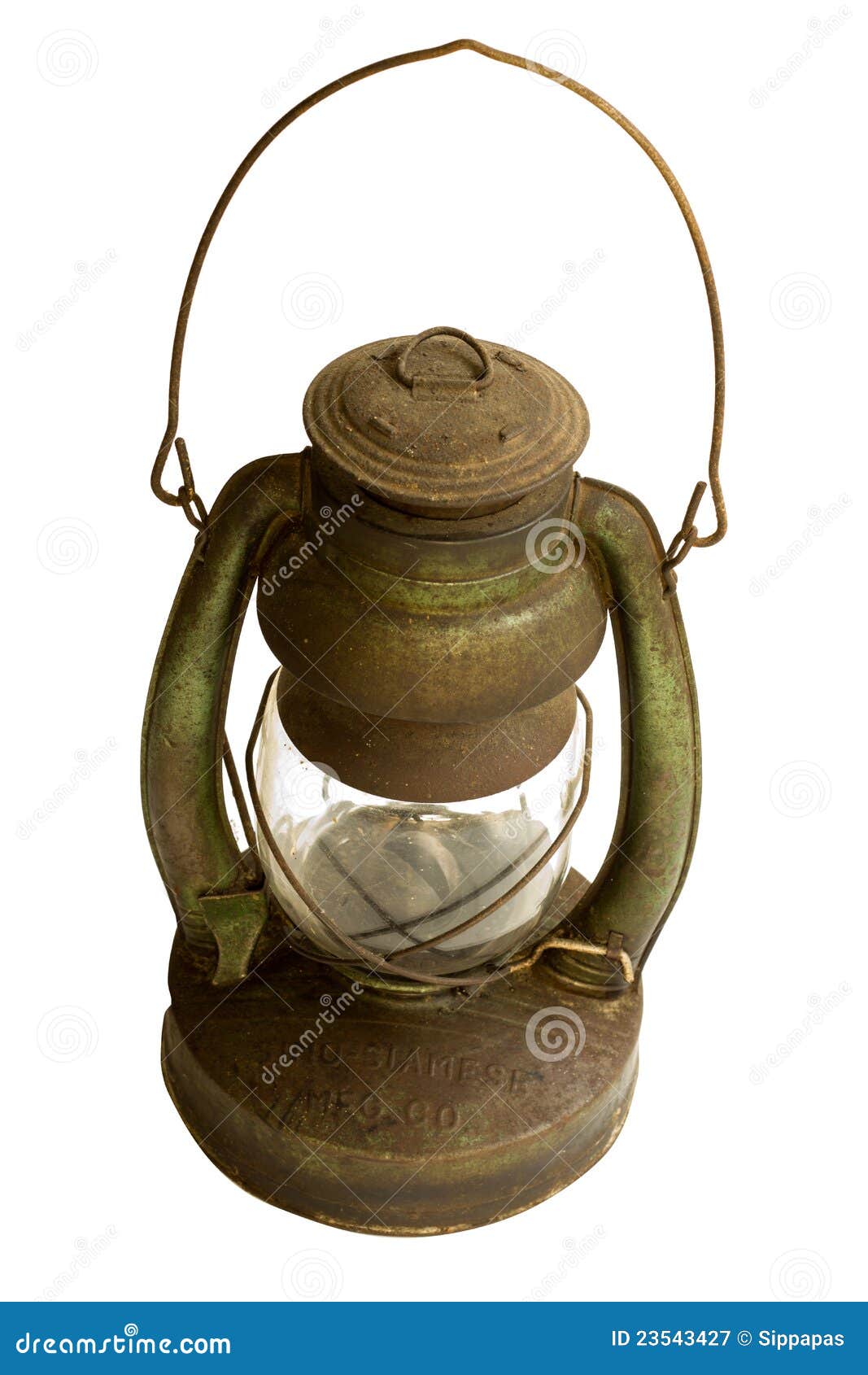 Old Lamp on a White Background Stock Image - Image of handle, retro ...