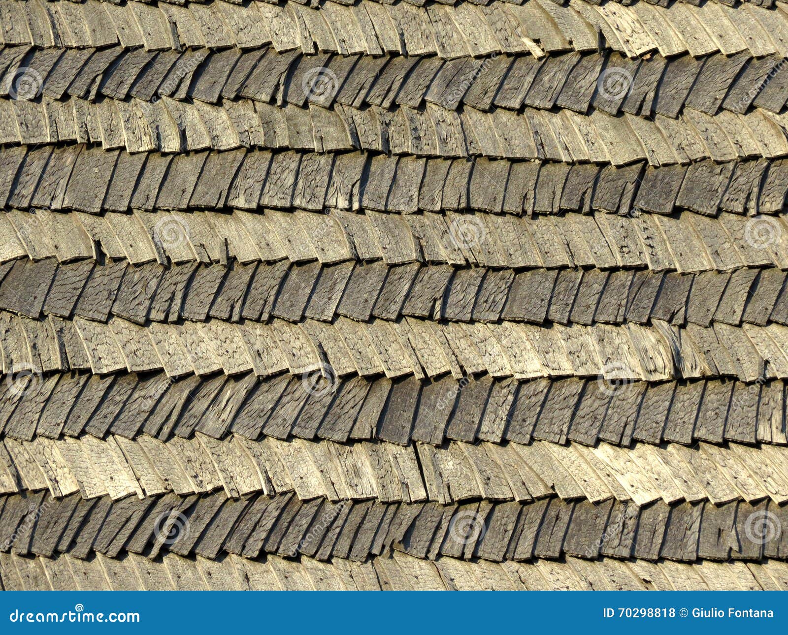 Old larch shingles stock photo. Image of metal, original - 70298818
