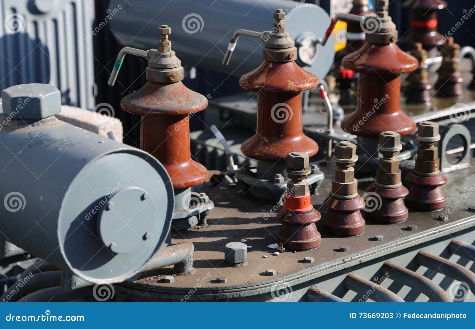 Old Large Electric Voltage Transformers in the Dump Stock Image - Image ...