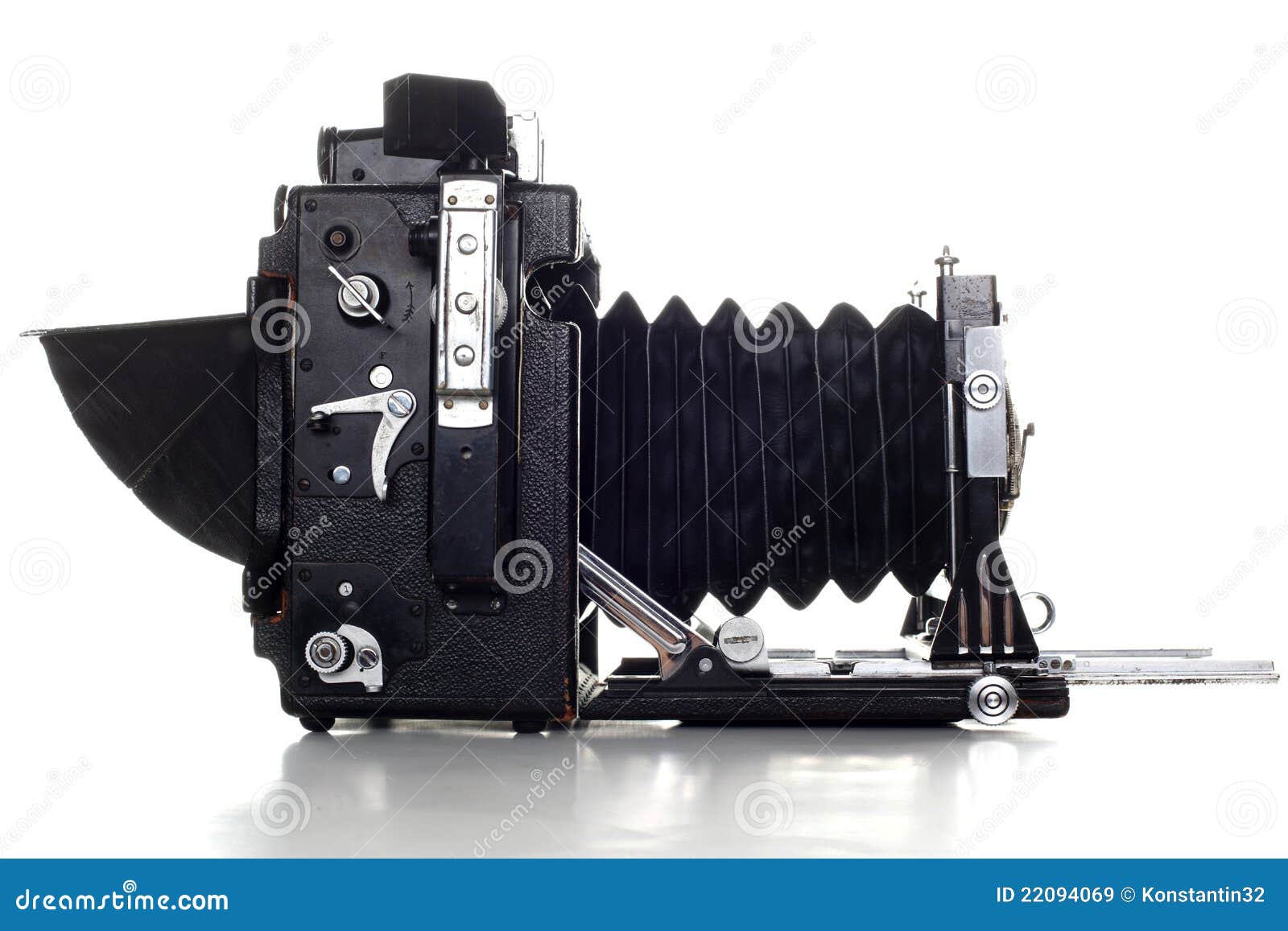 Old Large Format Press Camera Stock Image - Image of shutter, antique ...