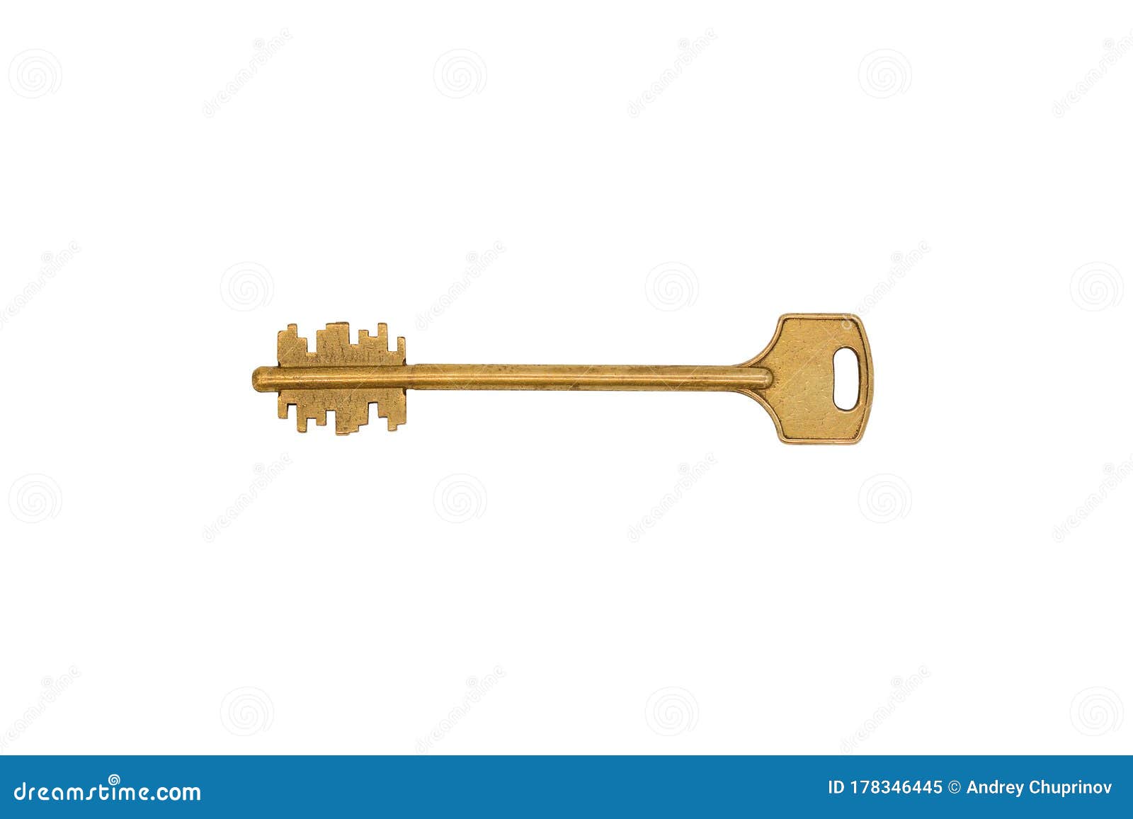 The Key To the Internal Lock. Stock Image - Image of metal, white ...