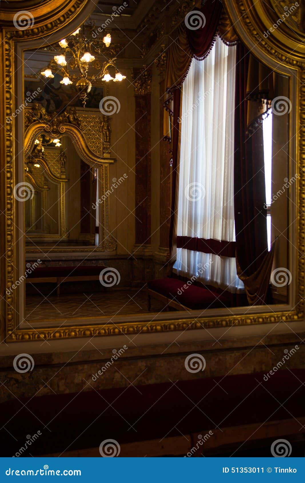 Old large mirror stock image. Image of buildings, lifestyles - 51353011