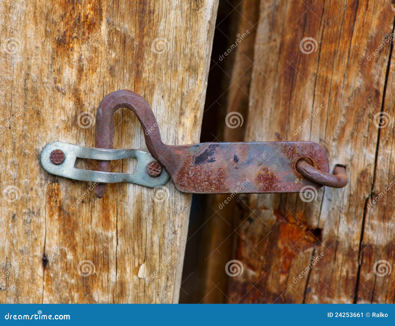 Old Latch on a Wooden Board Stock Image - Image of handle, obsolete ...