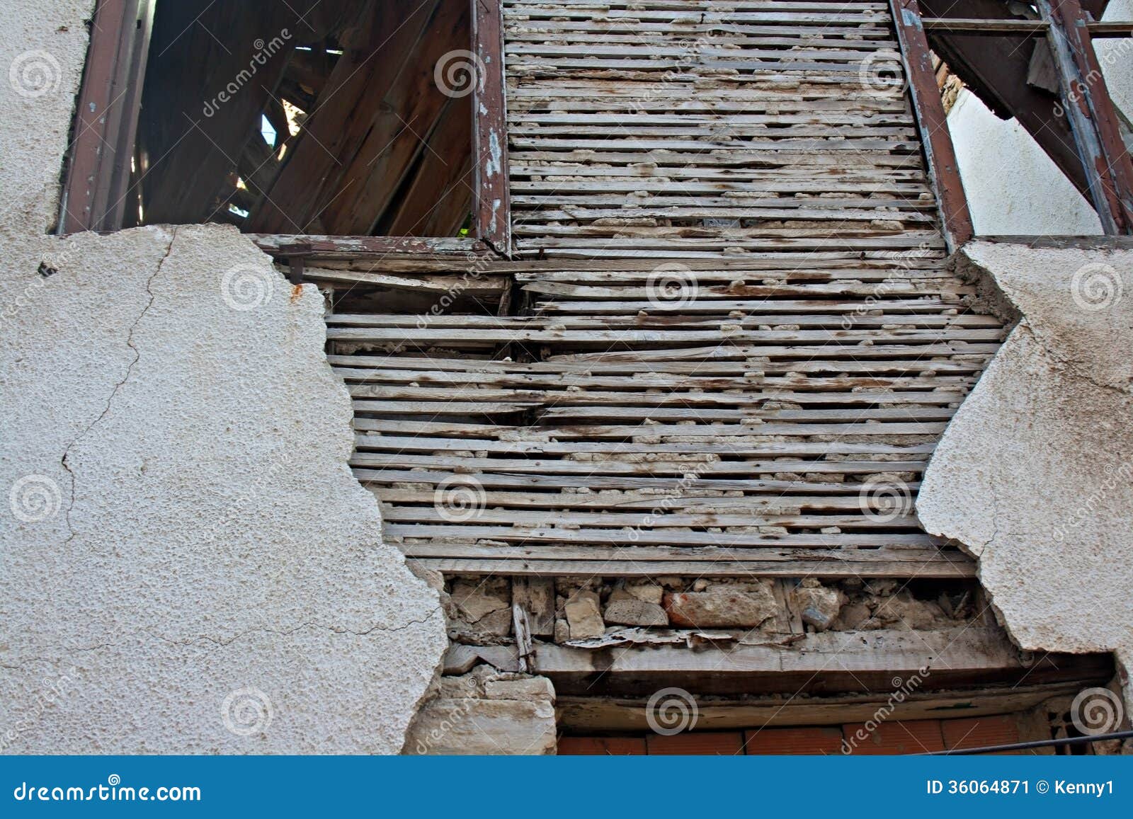 Old Lath and Plaster on Derelict Building Stock Image - Image of decay ...