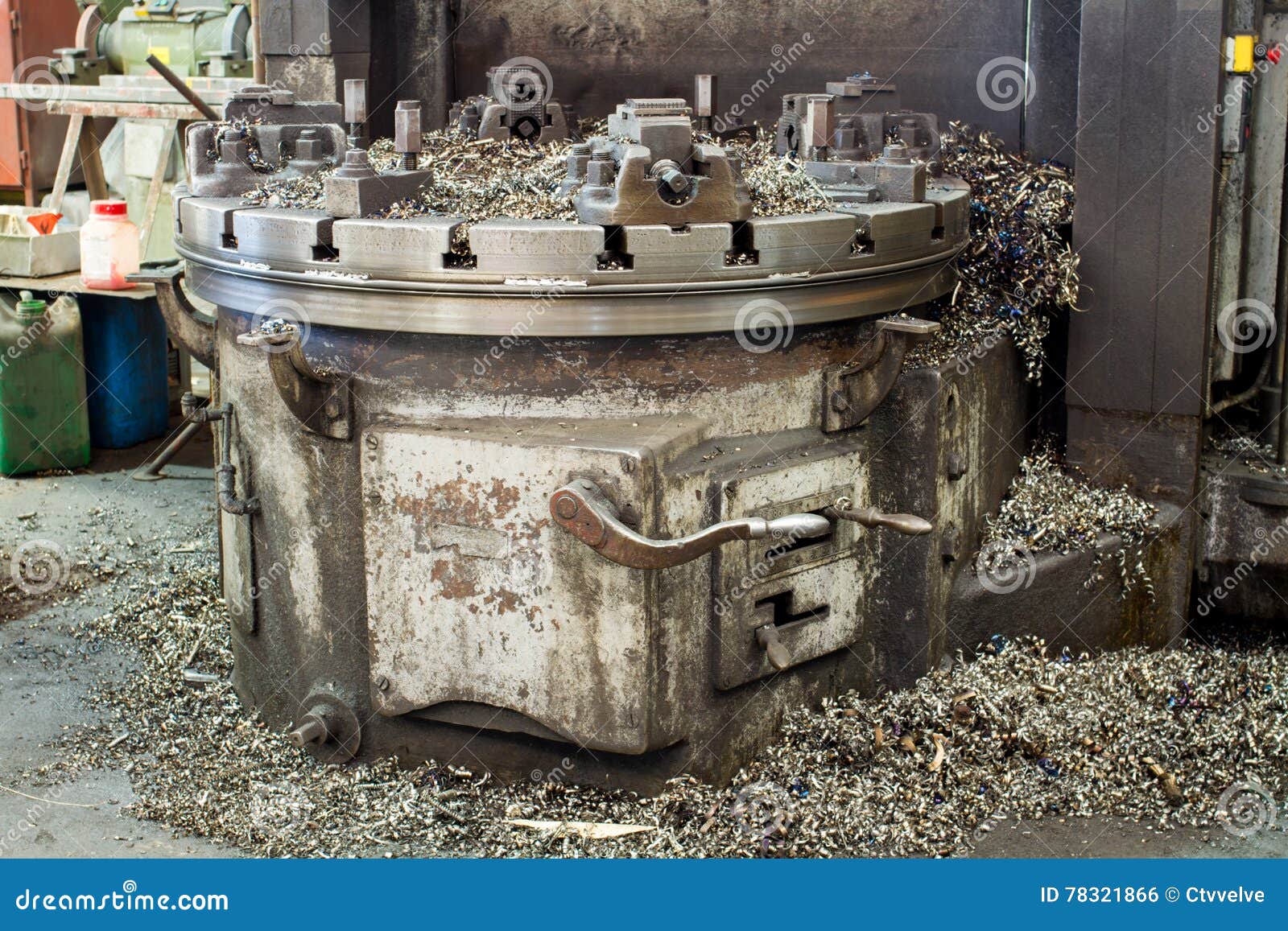 Old lathe machine stock photo. Image of metal, cutting - 78321866
