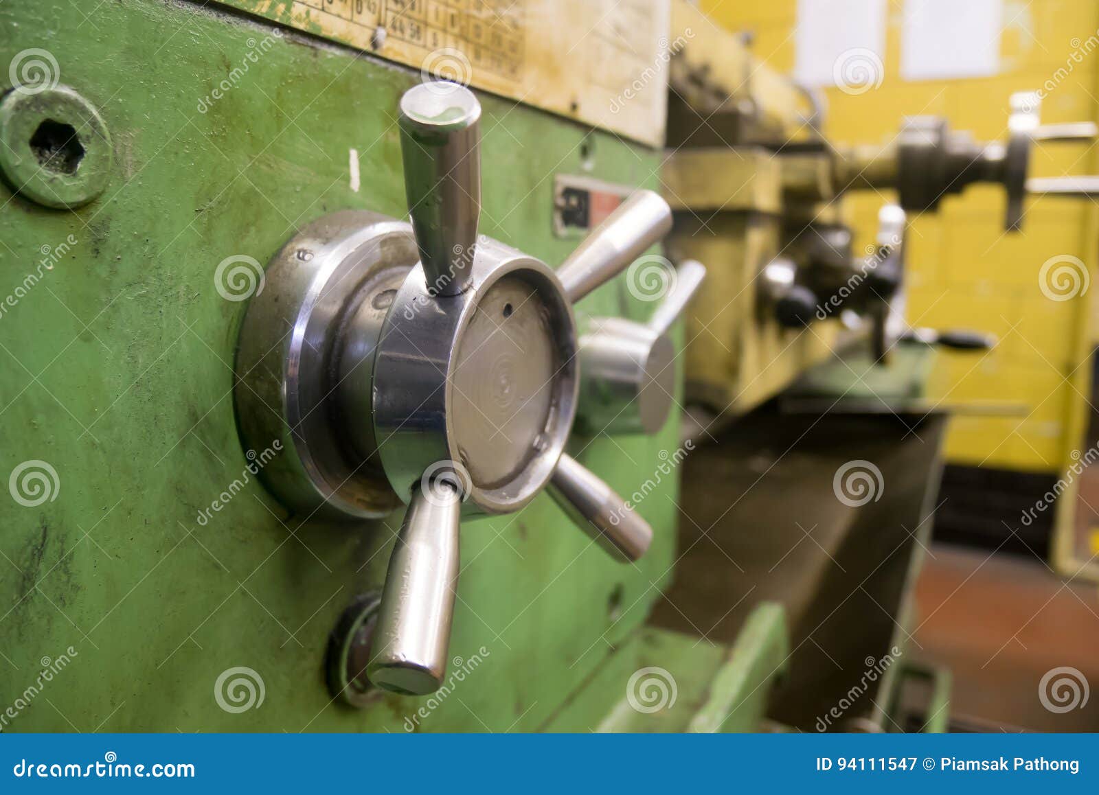 Old lathe machine stock image. Image of cutting, manufacturing - 94111547