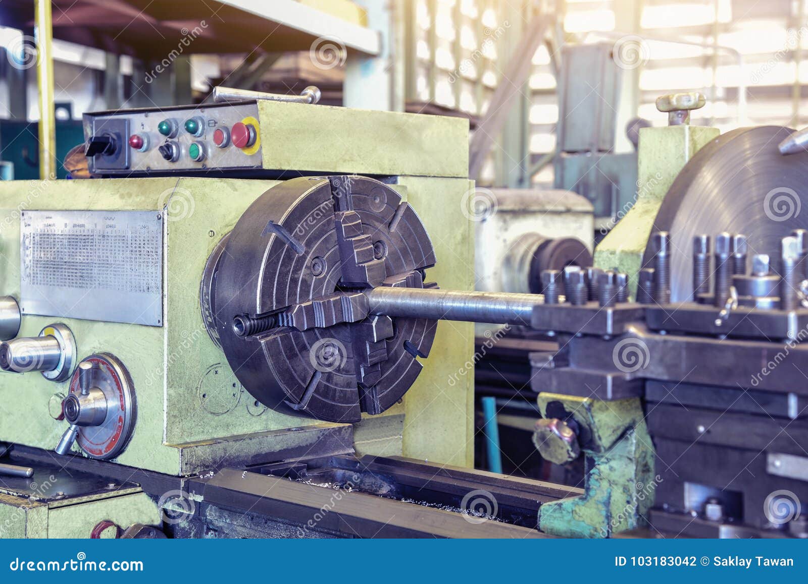Old lathe stock photo. Image of metalwork, machining - 103183042