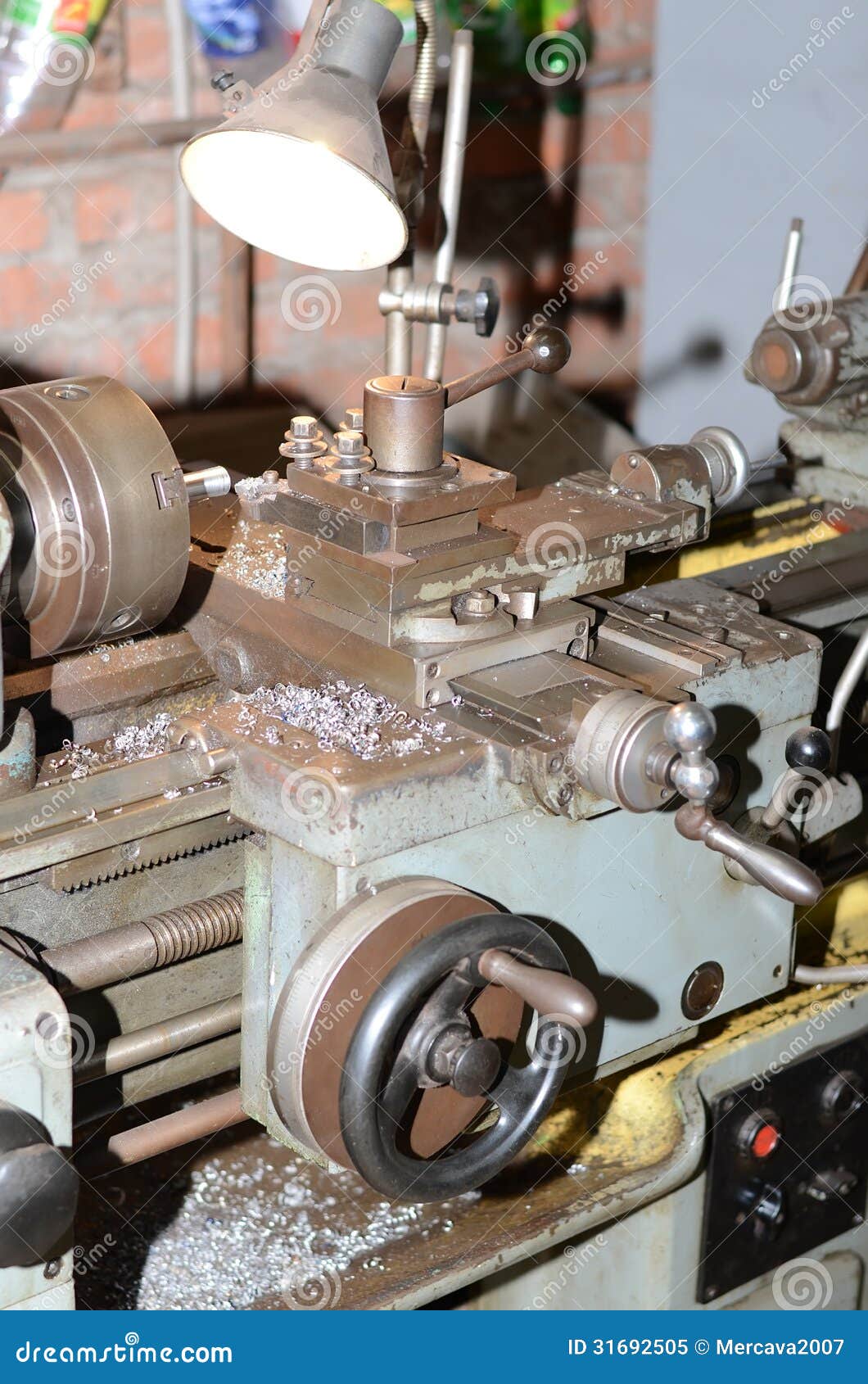 Old lathe. stock image. Image of heavy, manual, technology - 31692505