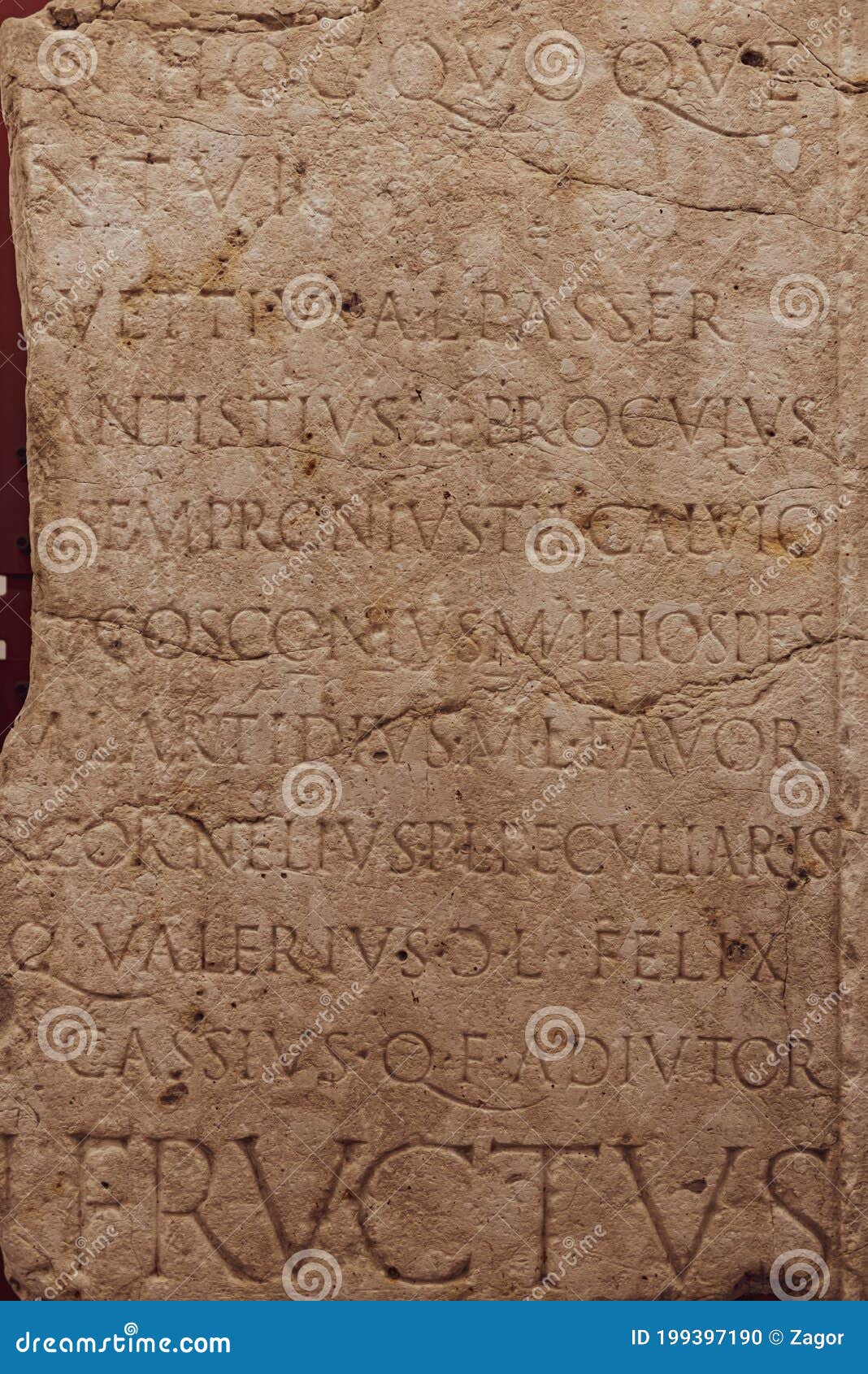 Old latin inscription stock photo. Image of architecture - 199397190
