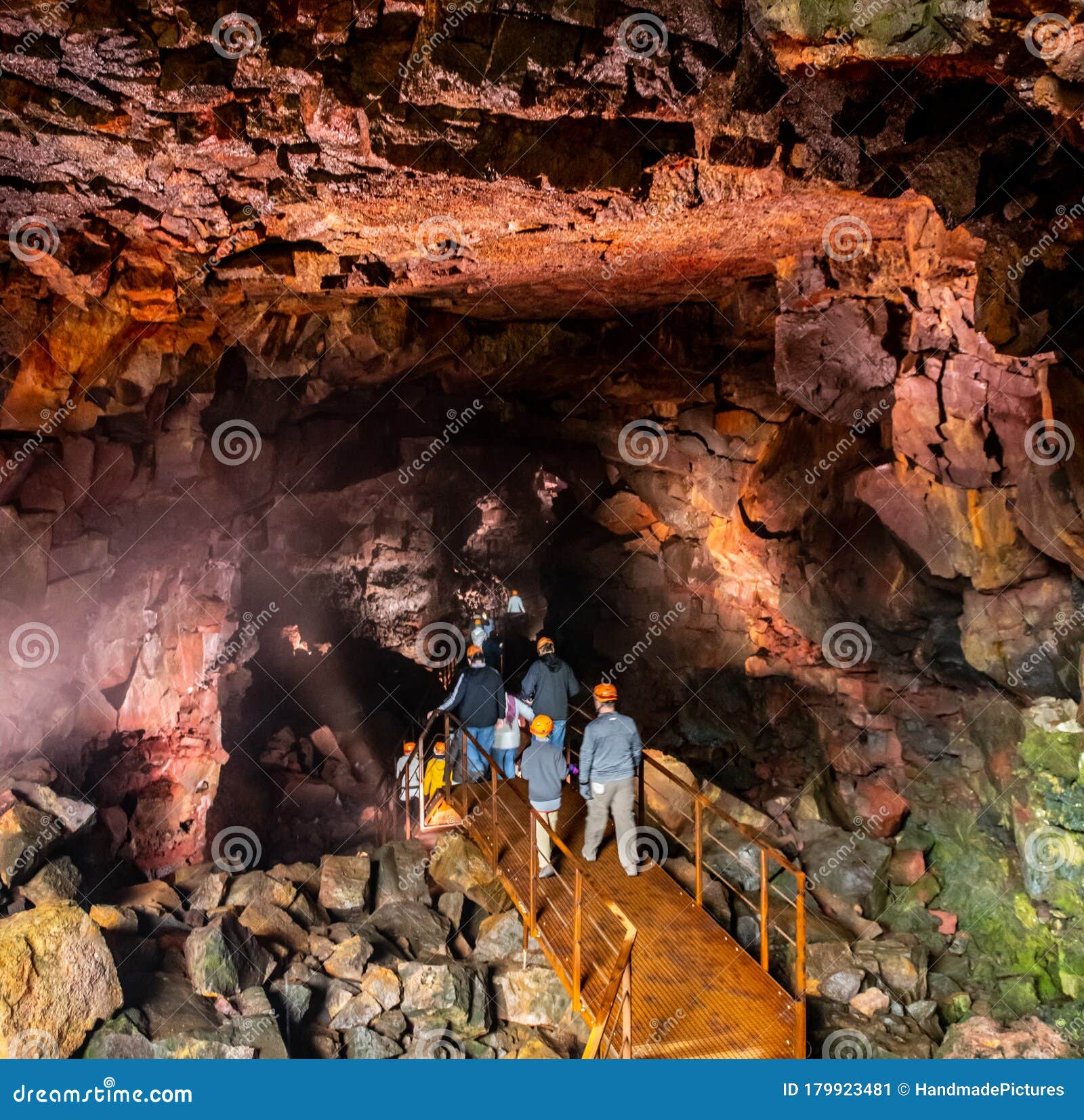 Old Lava Cave in Iceland Open for Tourists Editorial Photo - Image of ...