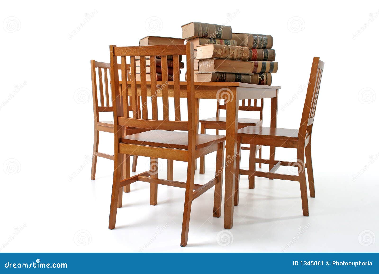 Old Law Books, Table, Chairs Stock Image - Image of desk, aged: 1345061