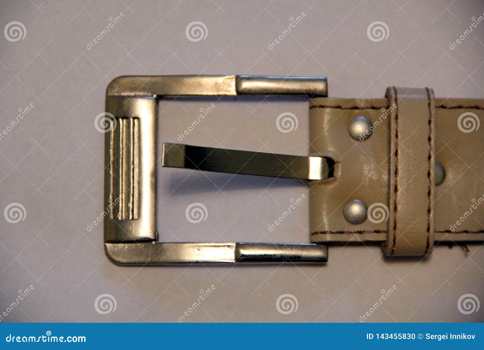 Old leather belt stock photo. Image of steel, chrome - 143455830
