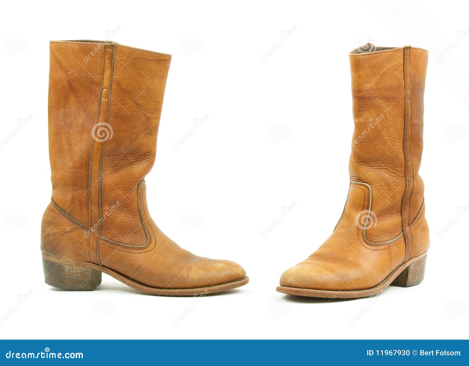 Old leather boots stock photo. Image of vintage, white - 11967930