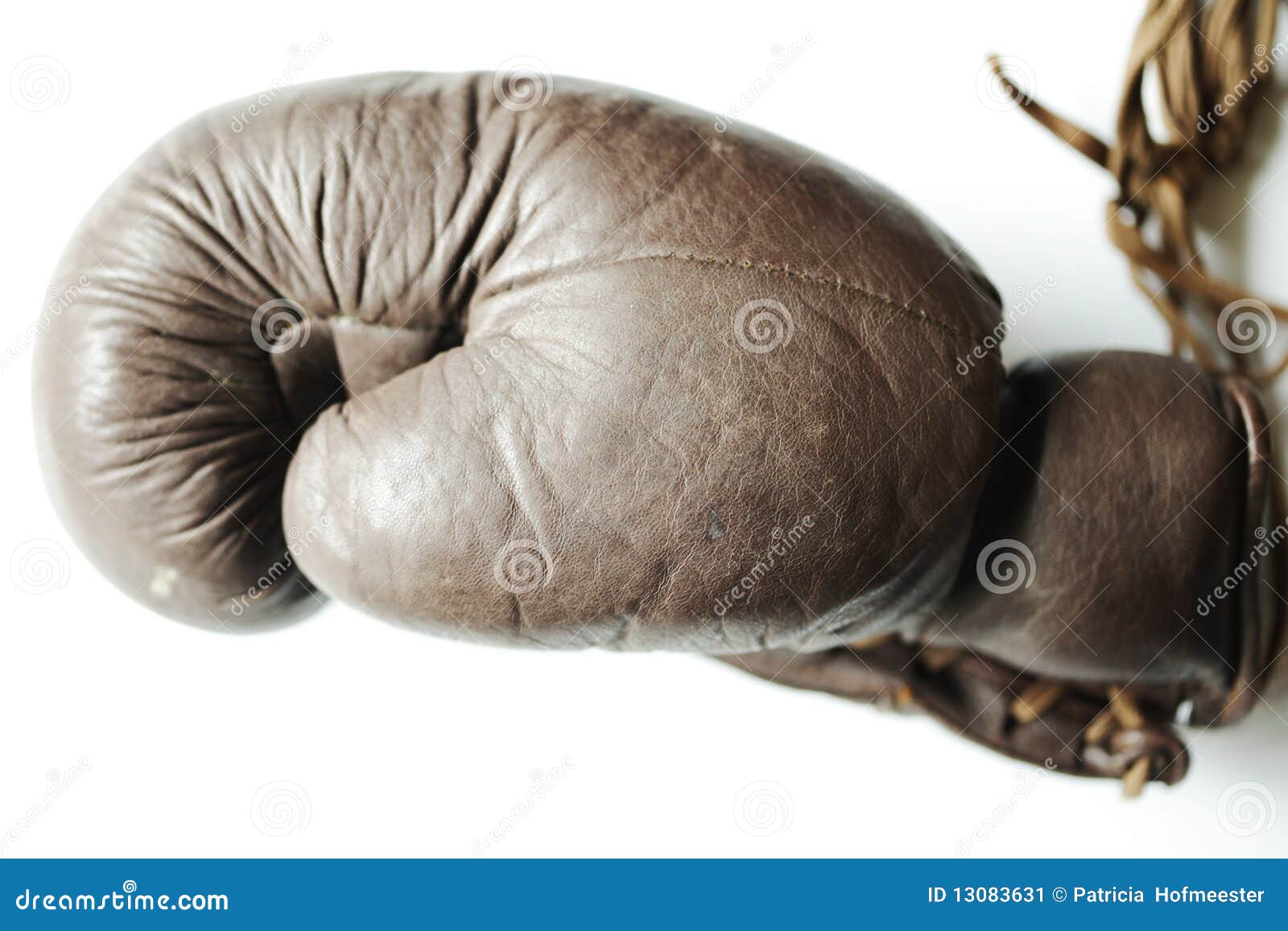 Old leather boxing glove stock image. Image of glove - 13083631
