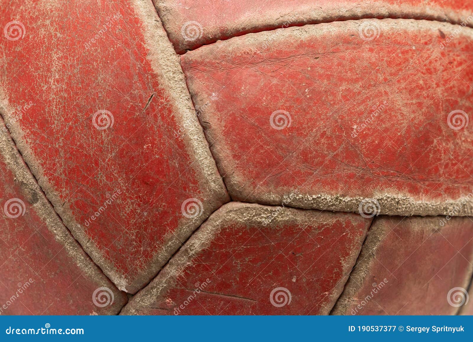 Old Leather Soccer Ball, Texture Stock Image - Image of activity ...