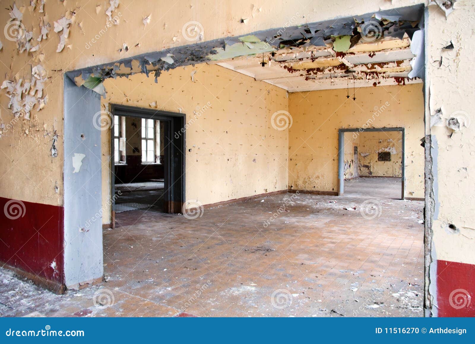Old leave deserted room stock photo. Image of caserne - 11516270
