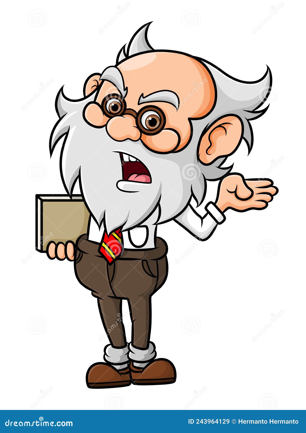 The Old Lecturer Man is Doing the Presentation in the Class Stock ...