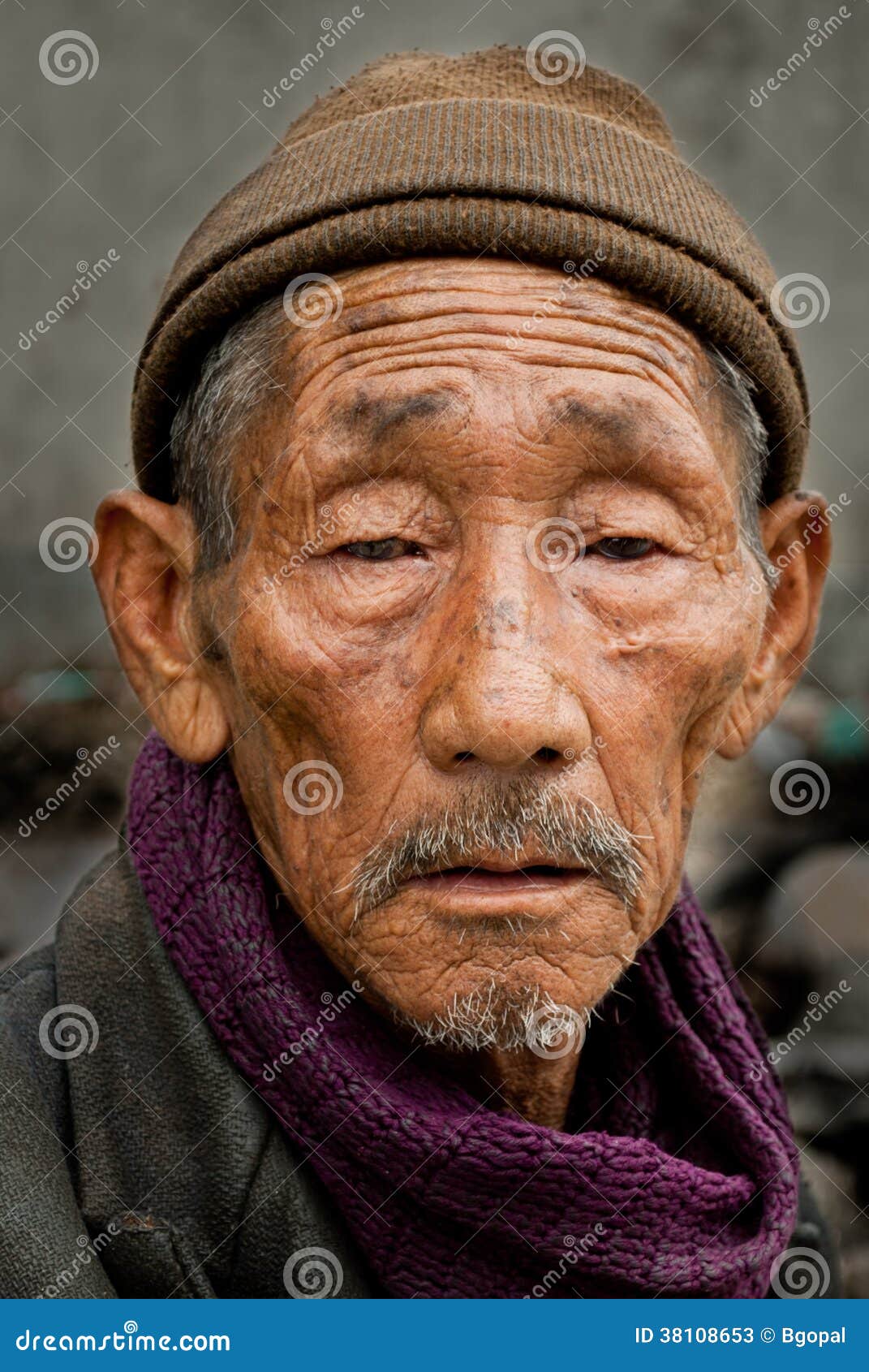 An old Lepcha man editorial stock photo. Image of stair - 38108653