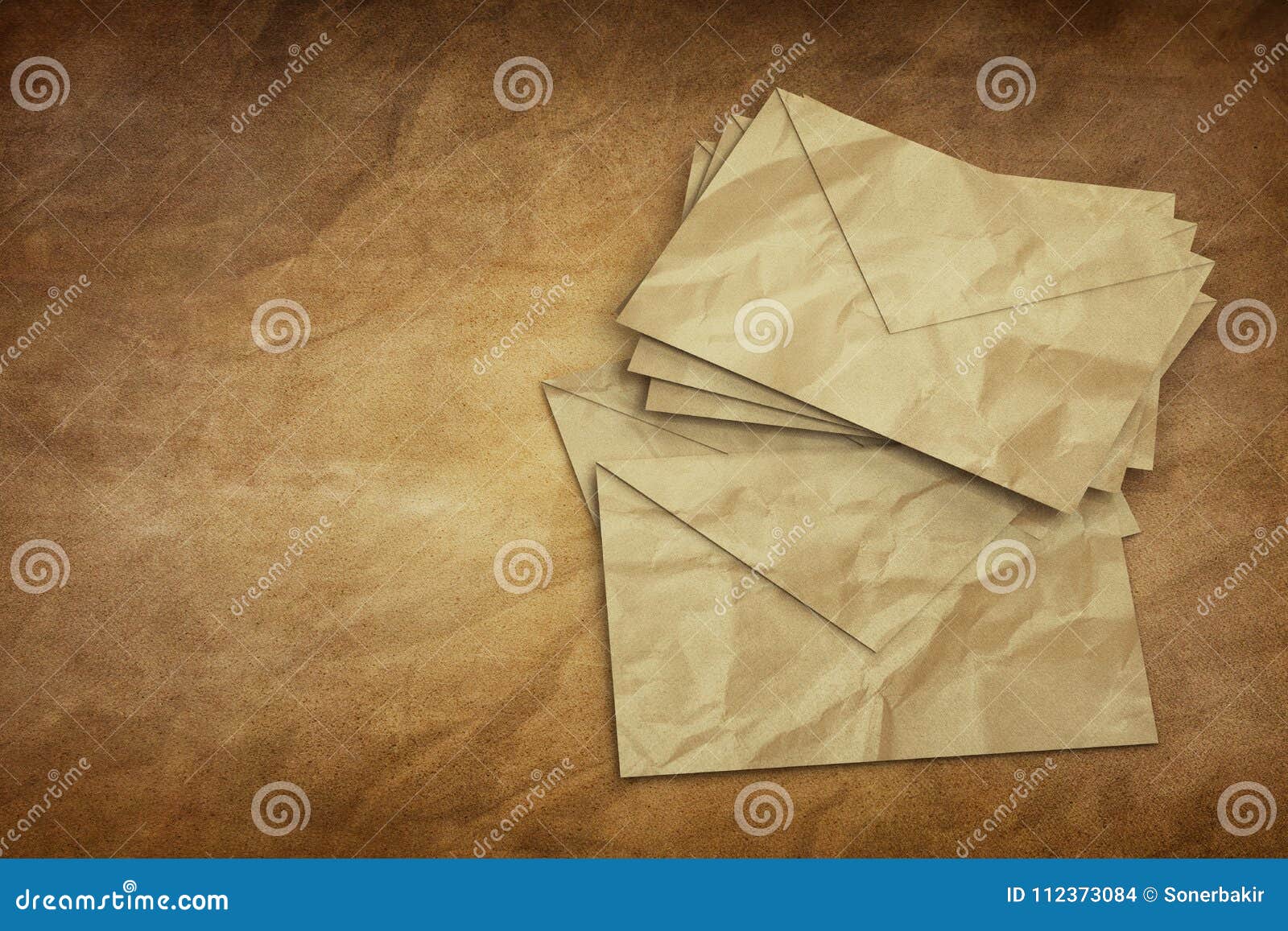 Old Letter Envelopes for Mail Postage on Old Paper Stock Photo - Image ...